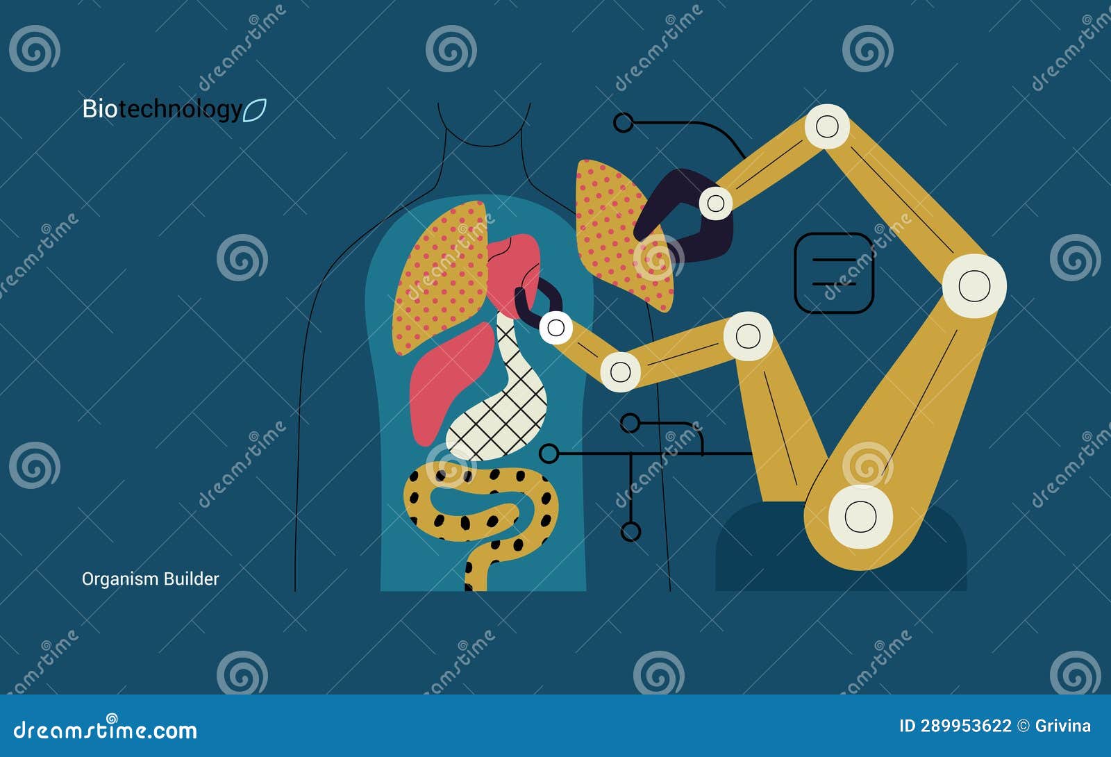 Bio Technology Flat Vector Illustration Stock Vector - Illustration of ...