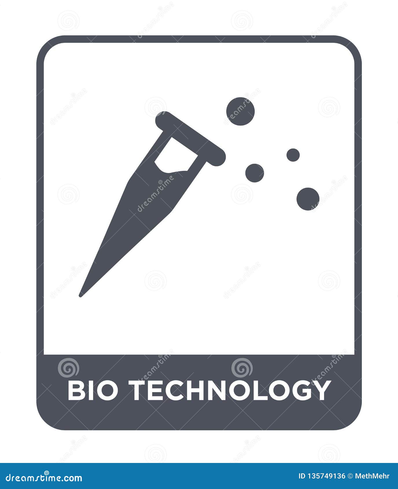 Bio Technology Icon in Trendy Design Style. Bio Technology Icon ...