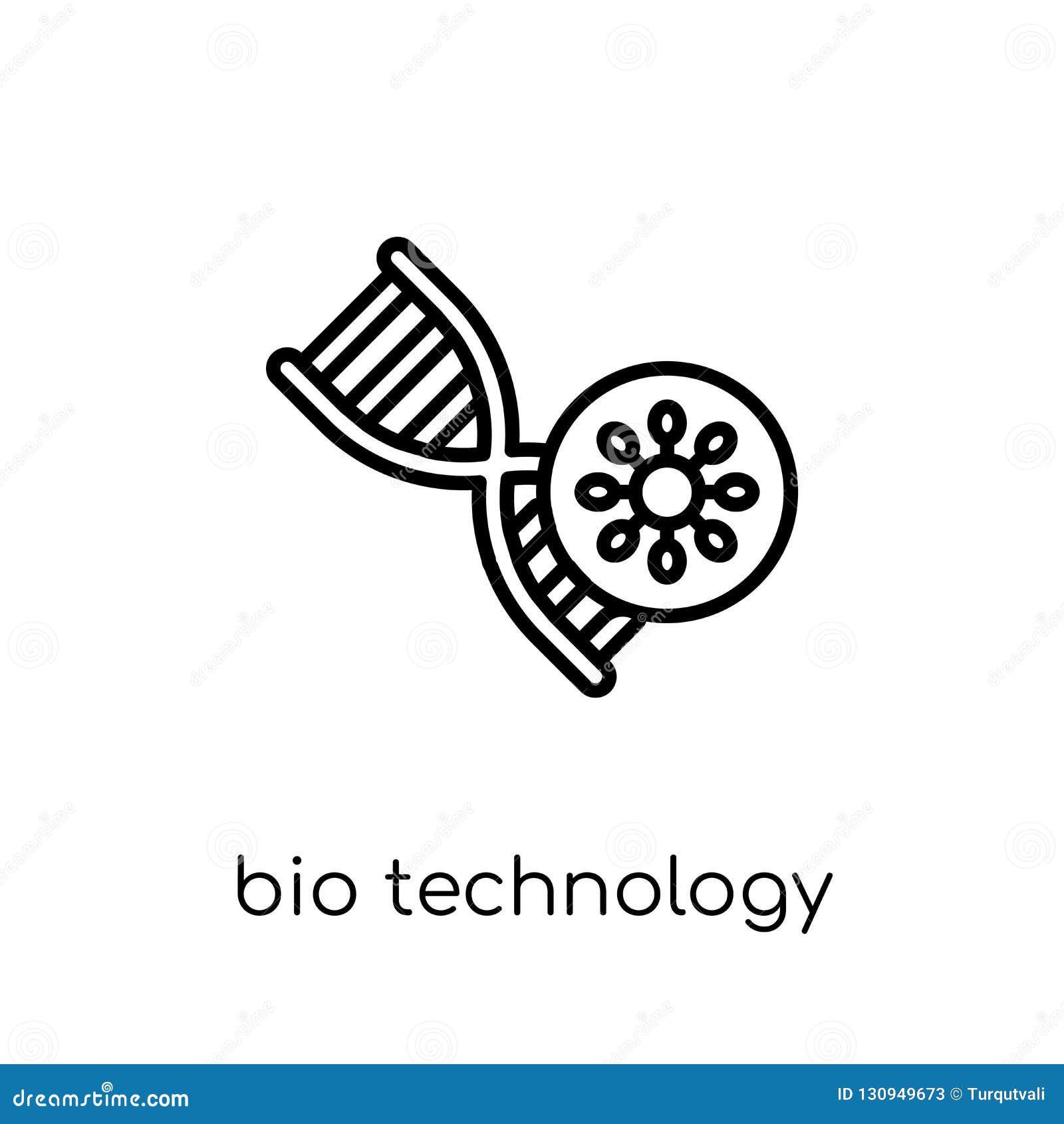 Bio Technology Icon. Trendy Modern Flat Linear Vector Bio Techno Stock ...