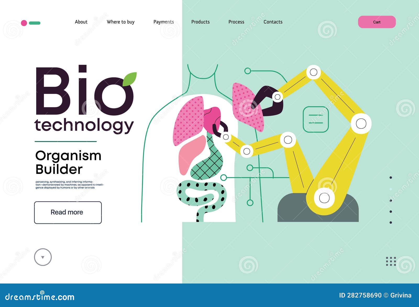 Bio Technology Flat Vector Illustration Stock Vector - Illustration of ...