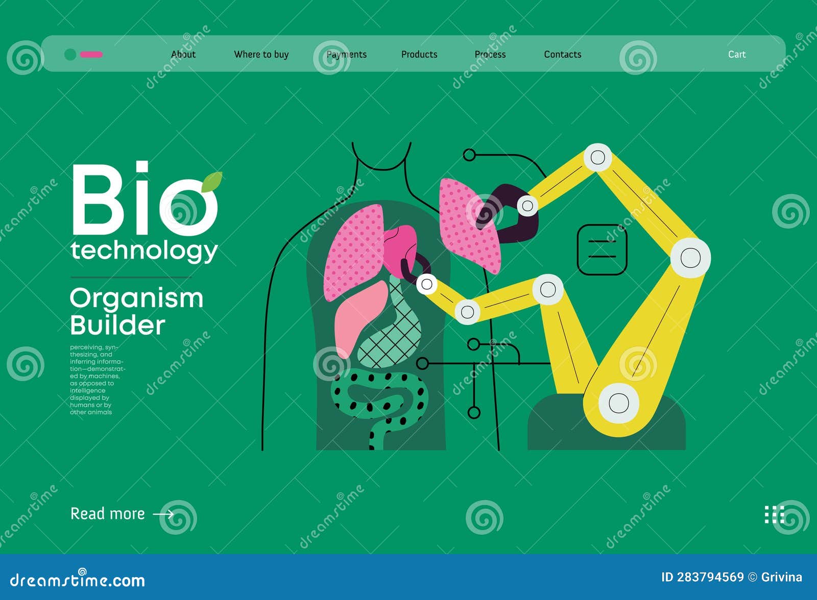 Bio Technology Flat Vector Illustration Stock Vector - Illustration of ...