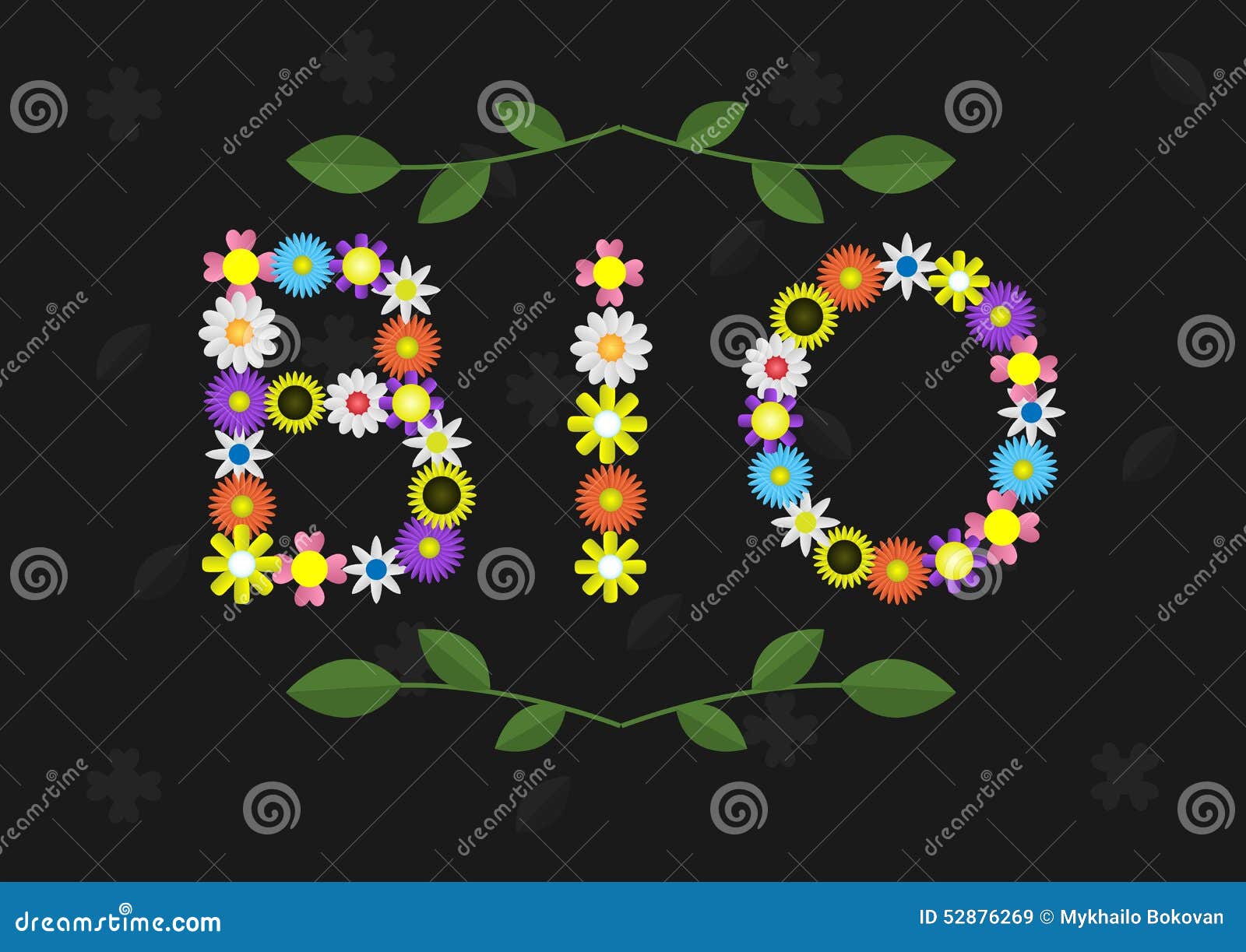 Bio text stock vector. Illustration of creativity, color - 52876269