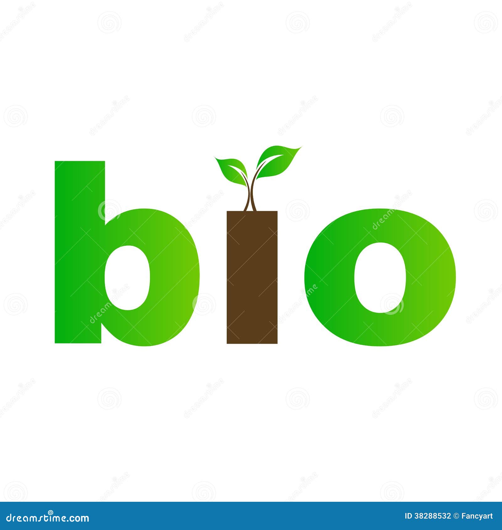 Bio text with green leaves stock vector. Illustration of renewable ...