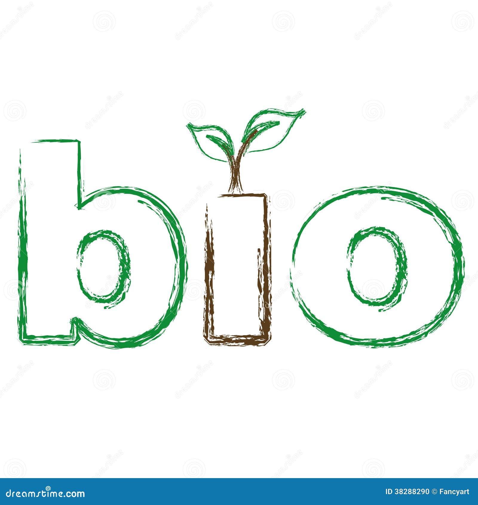 Bio text with green leaves stock vector. Illustration of renewable ...