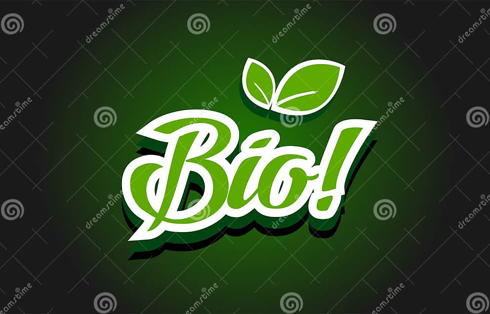 Bio text logo icon design stock vector. Illustration of abstract - 96816186