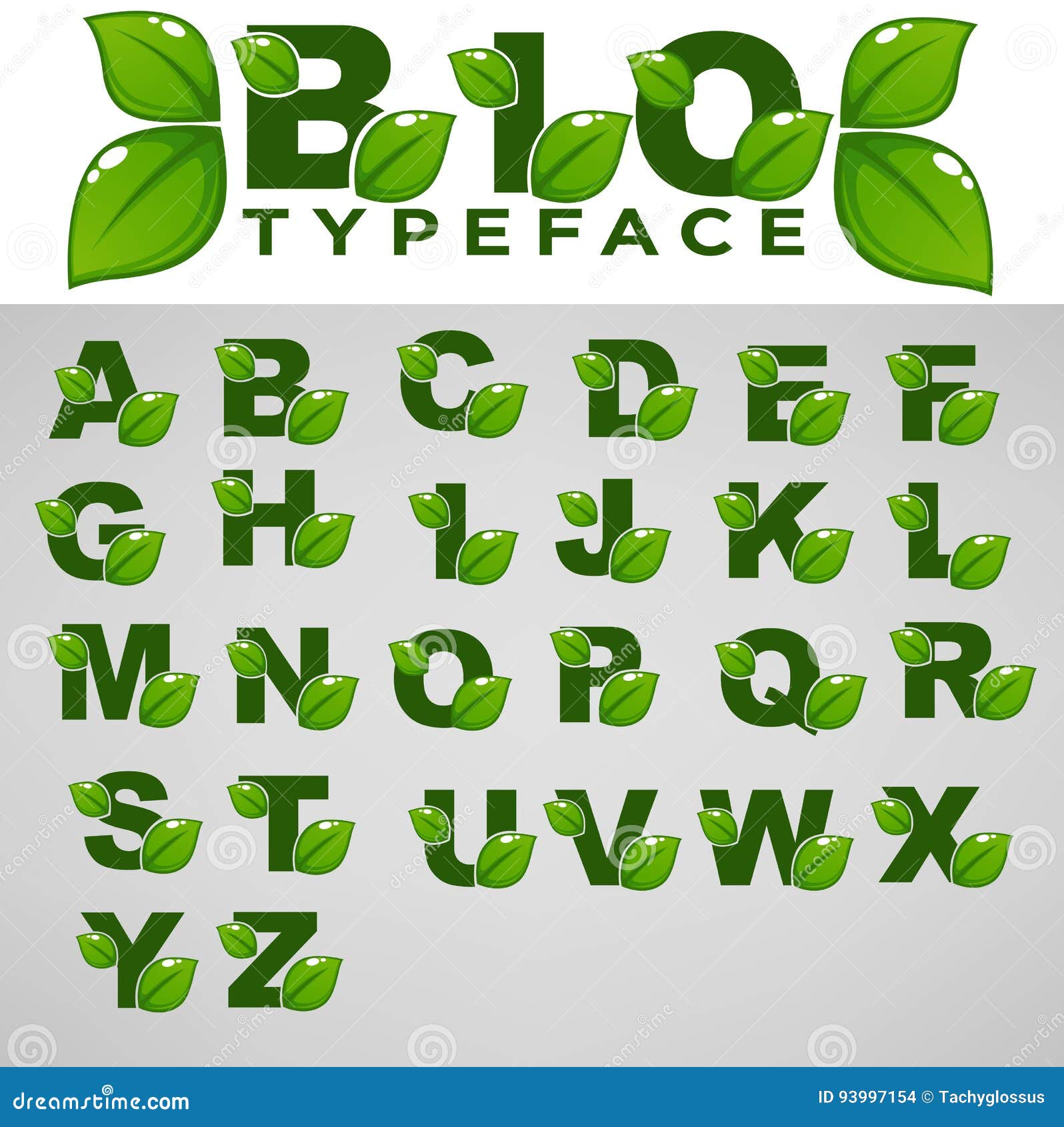 Bio Typeface for Your Eco and Organic Lettering Stock Vector ...