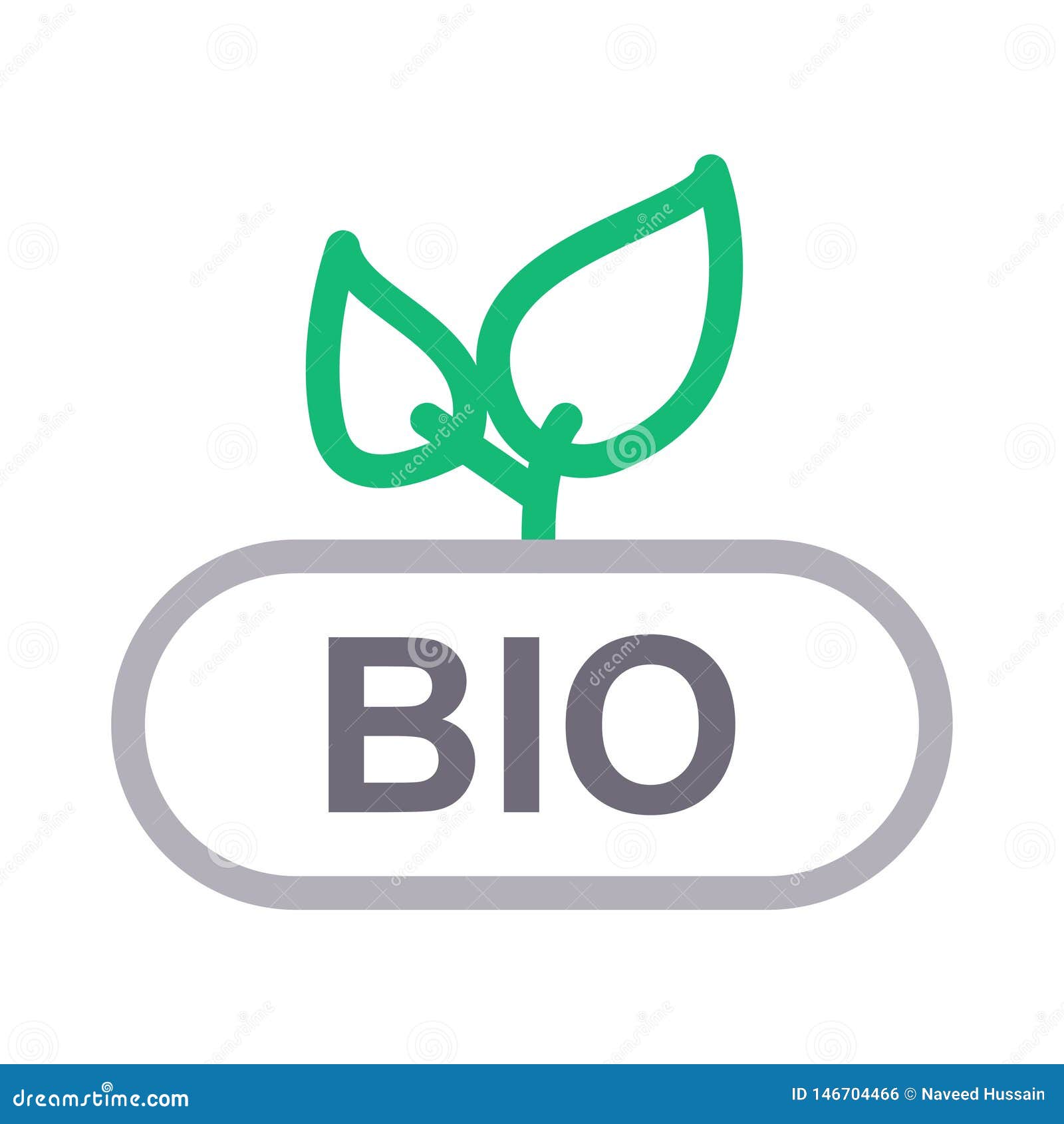 BIO Thin Line Color Vector Icon Stock Vector - Illustration of design ...