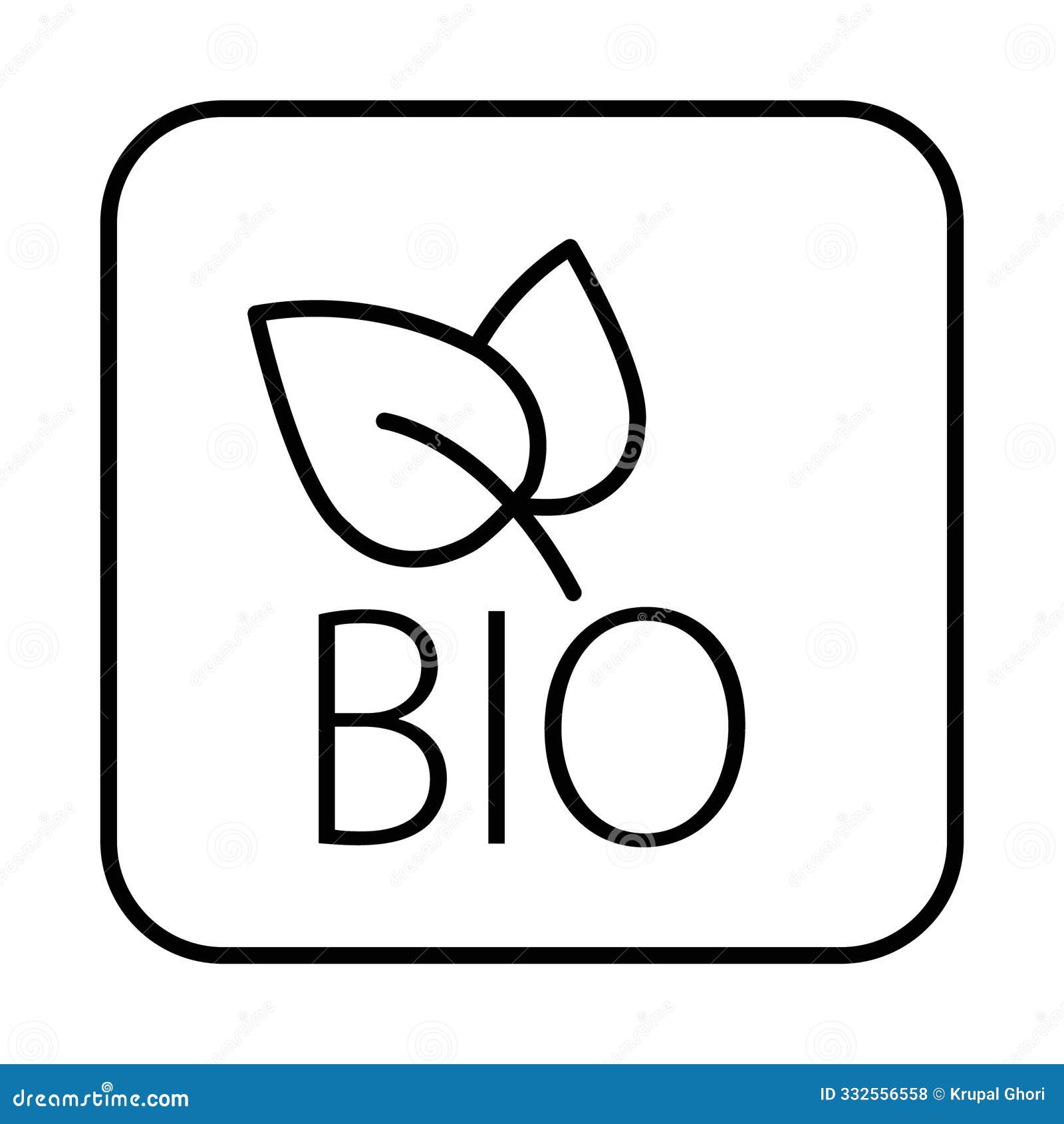 Bio Vector Icon Logo Symbol Outline Set Stock Vector - Illustration of ...