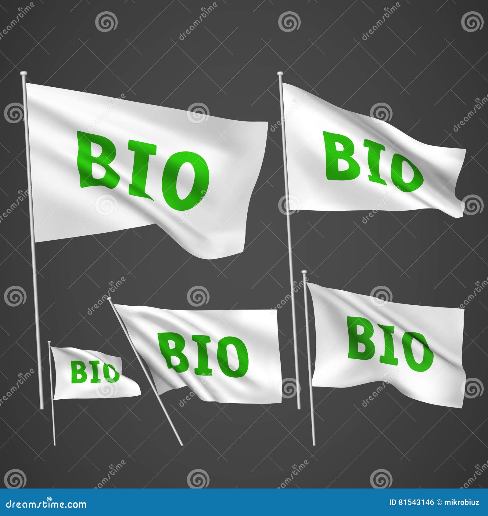 Bio - white vector flags stock vector. Illustration of mark - 81543146