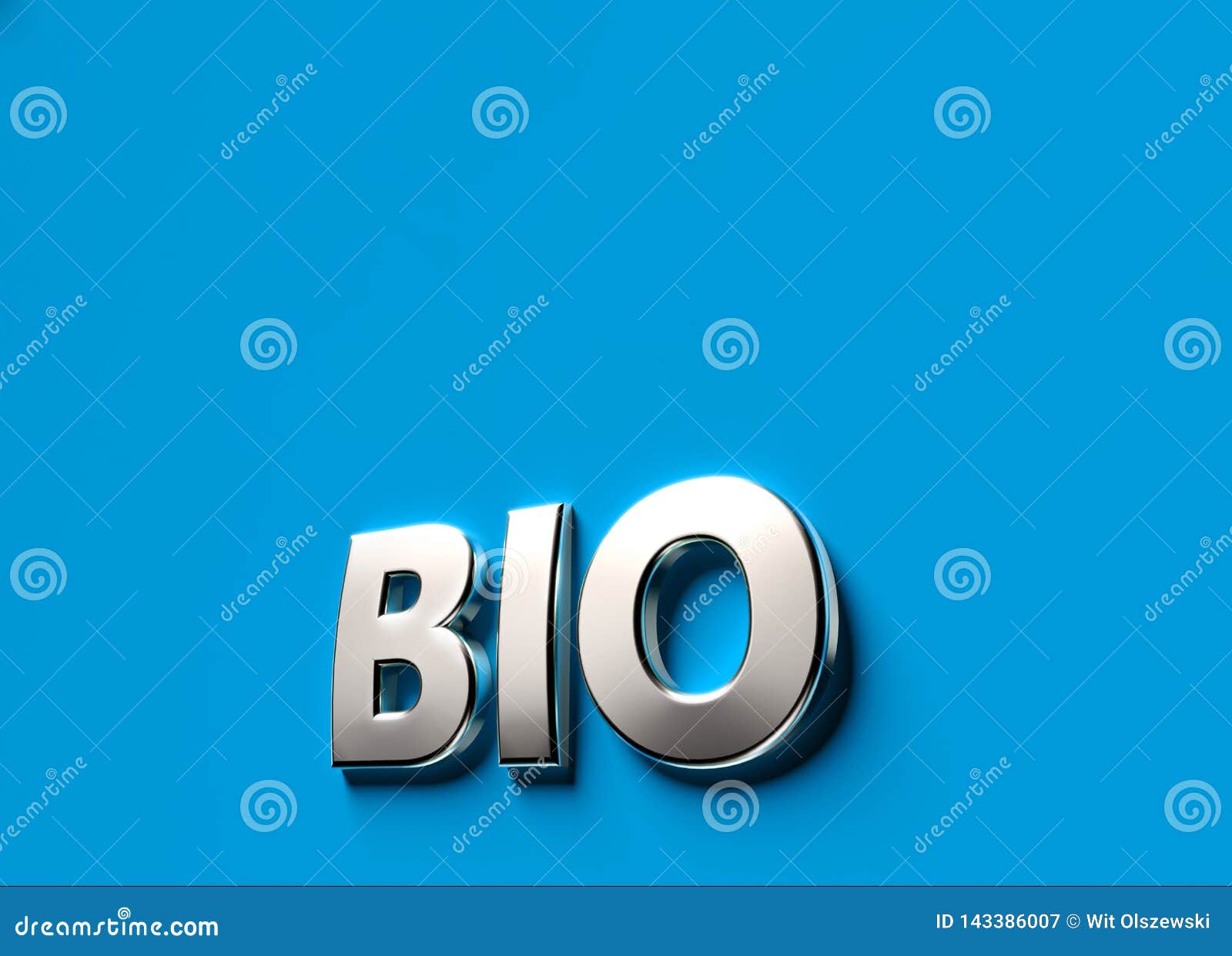 Bio Word As 3D Sign or Logo Concept Placed on Blue Surface with Copy ...