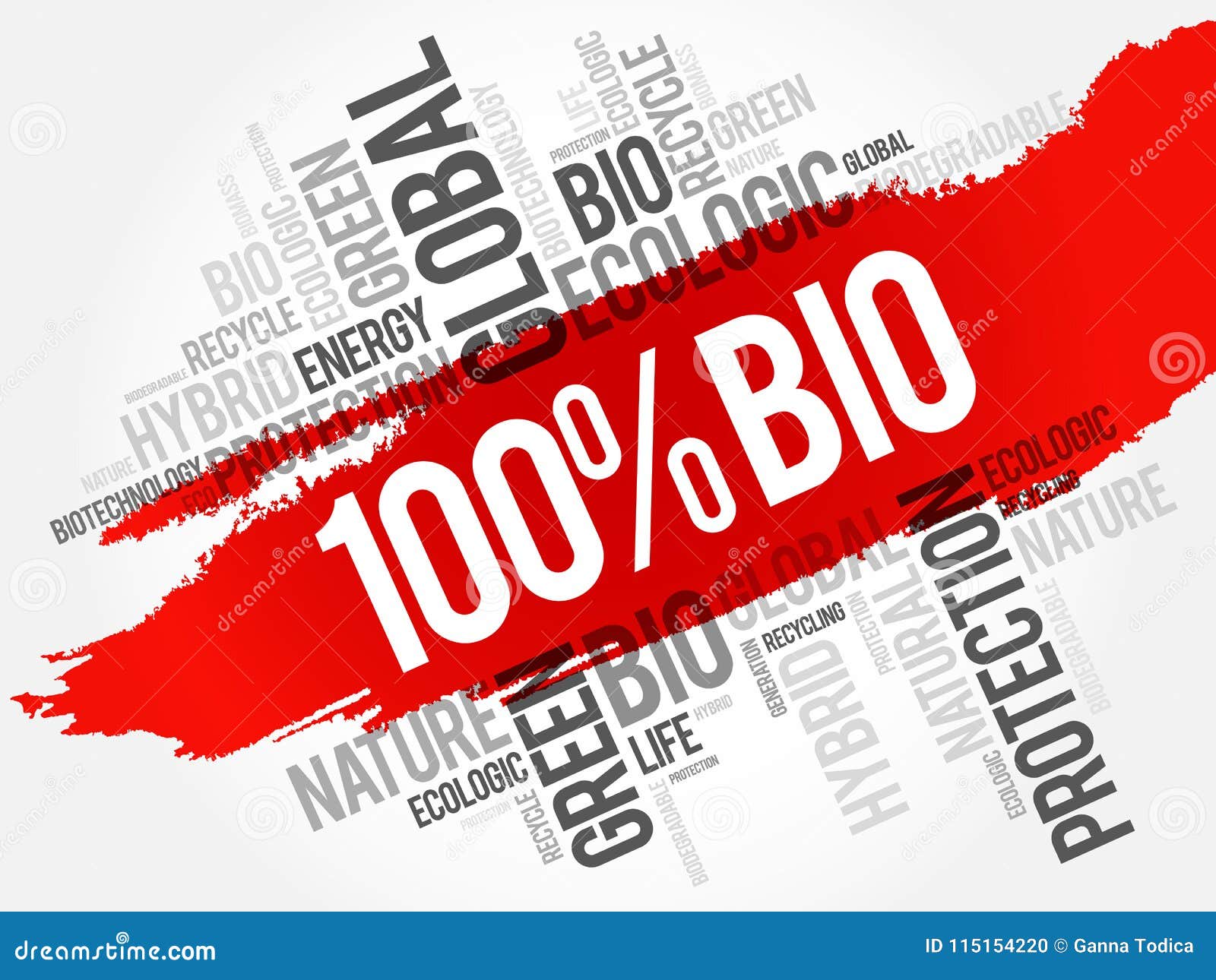 100 BIO word cloud stock illustration. Illustration of background ...