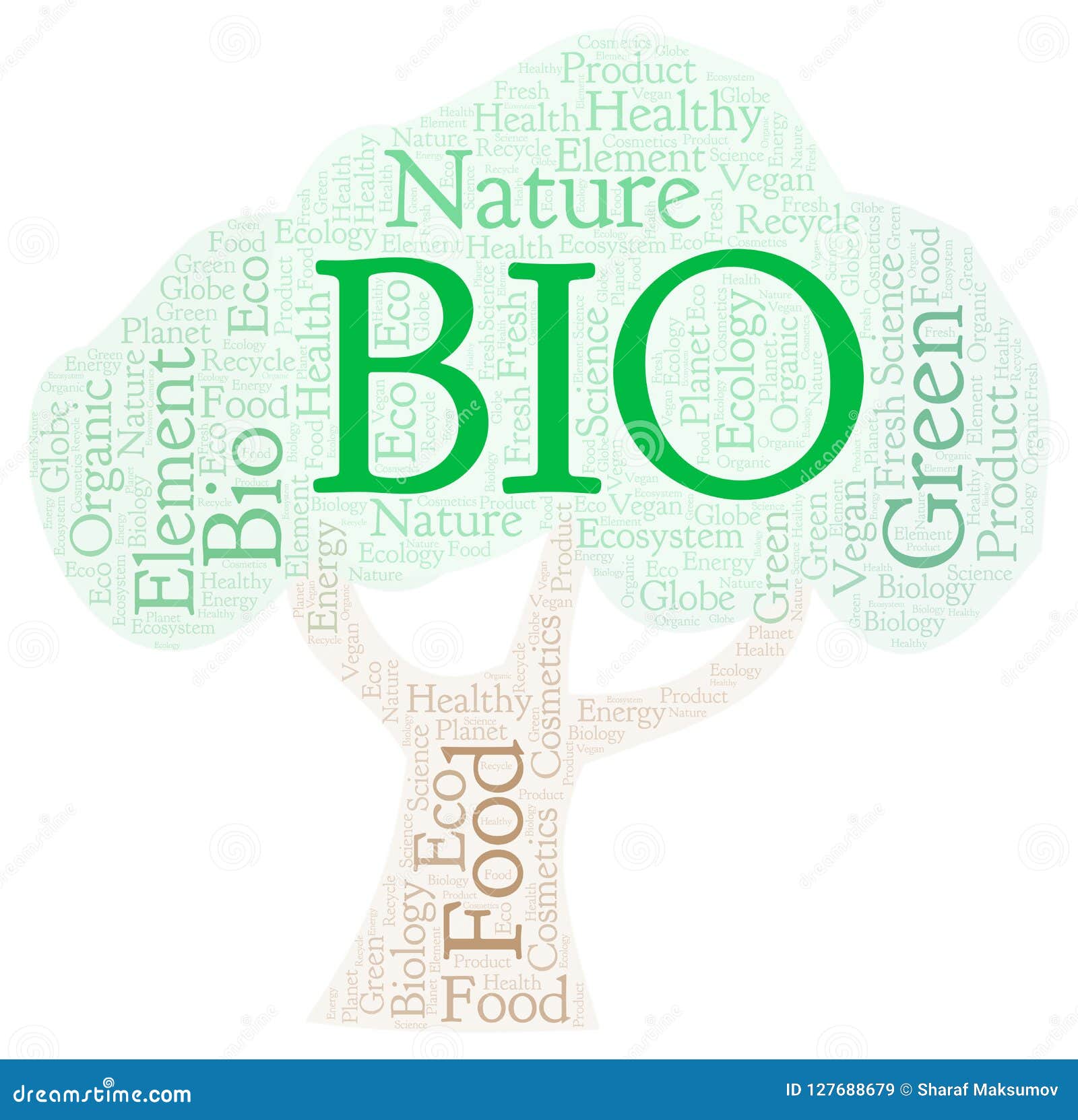 Bio word cloud. stock illustration. Illustration of science - 127688679
