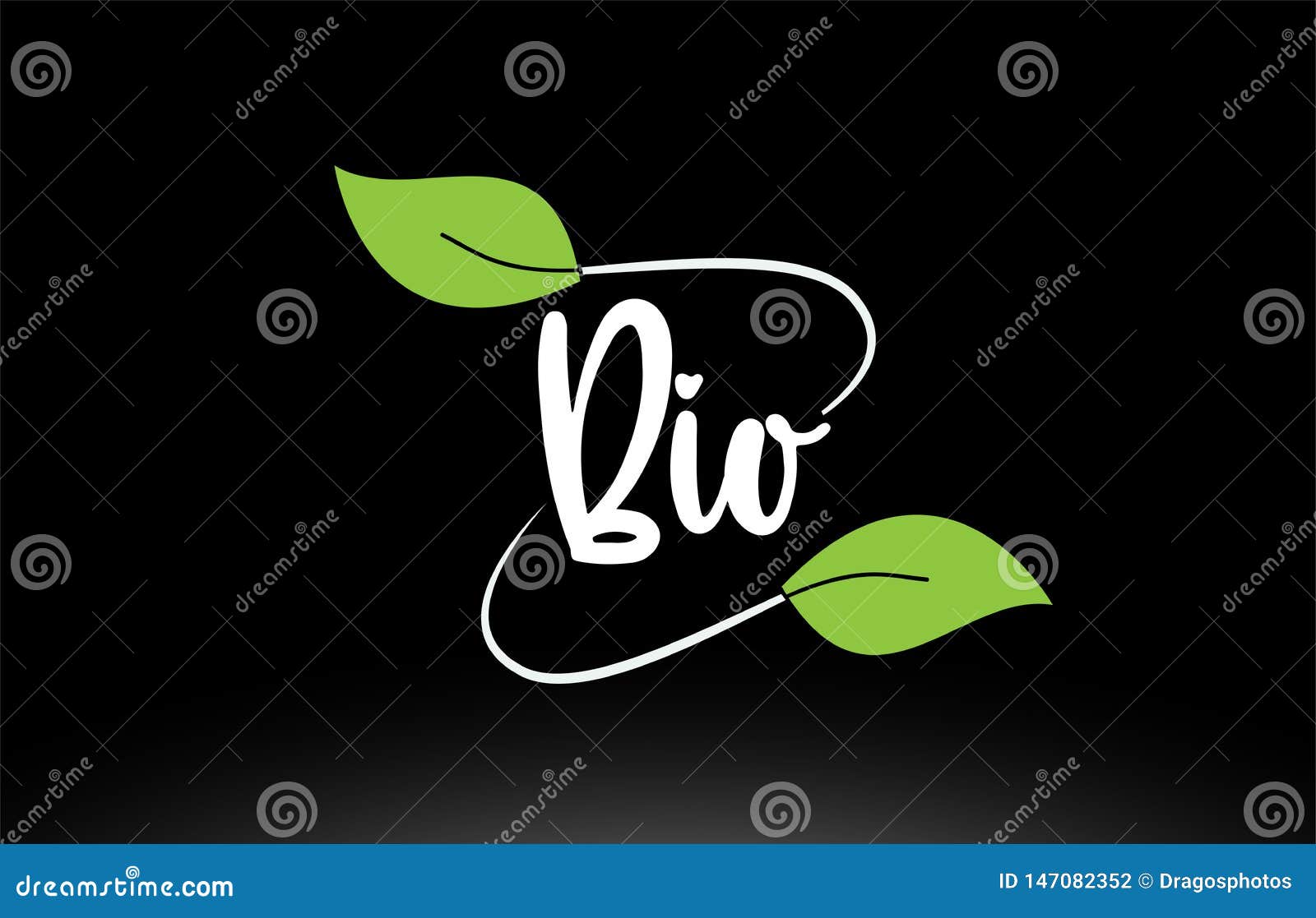 Bio Word Text with Green Leaf Logo Icon Design Stock Illustration ...