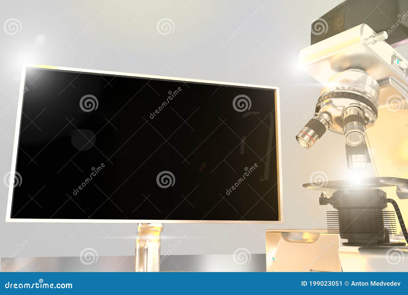 Chemical Analysis Concept, Object 3D Illustration of Laboratory Modern ...