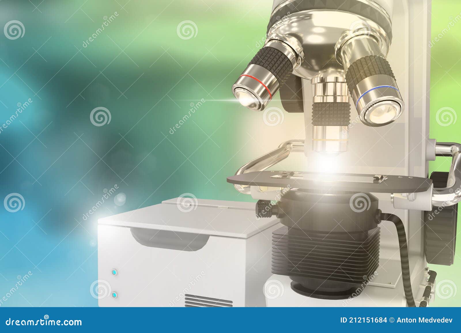 Bio Work Concept, Object 3D Illustration - Laboratory Modern Scientific ...