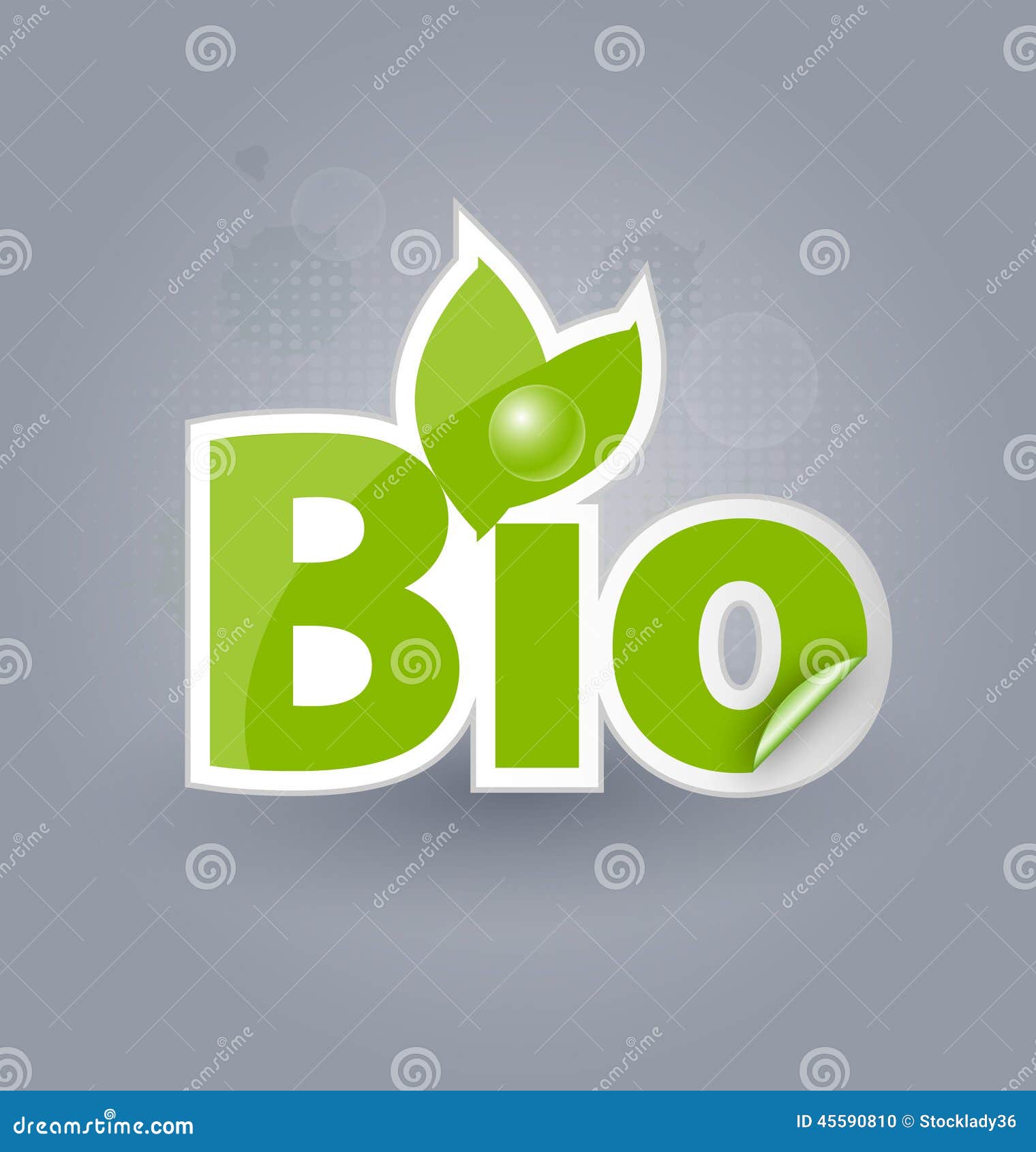 Bioachtergrond Met Zelfklevende Biosticker Vector Illustratie ...