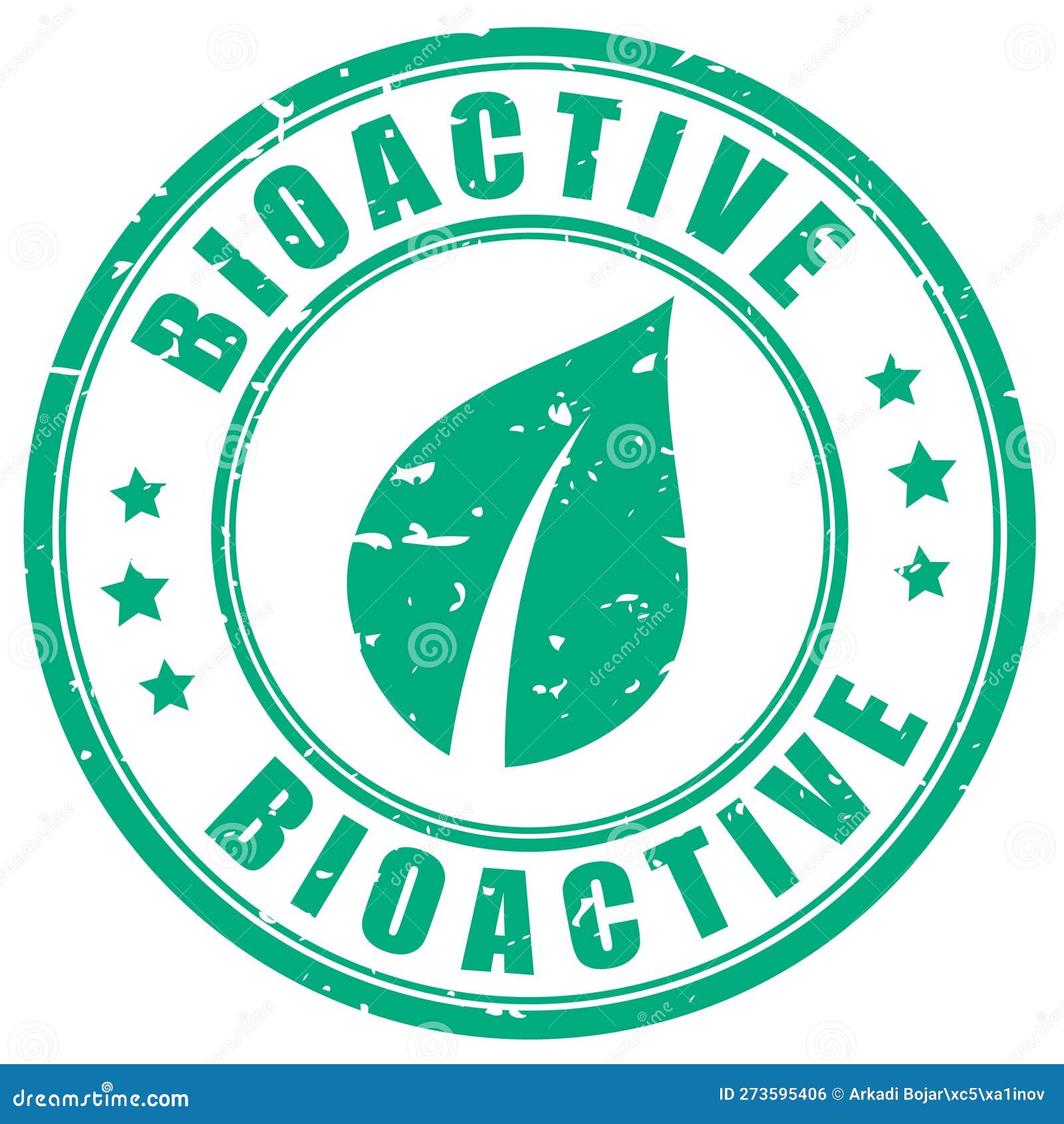 Bioactive Green Stamp Cartoon Vector | CartoonDealer.com #252945297