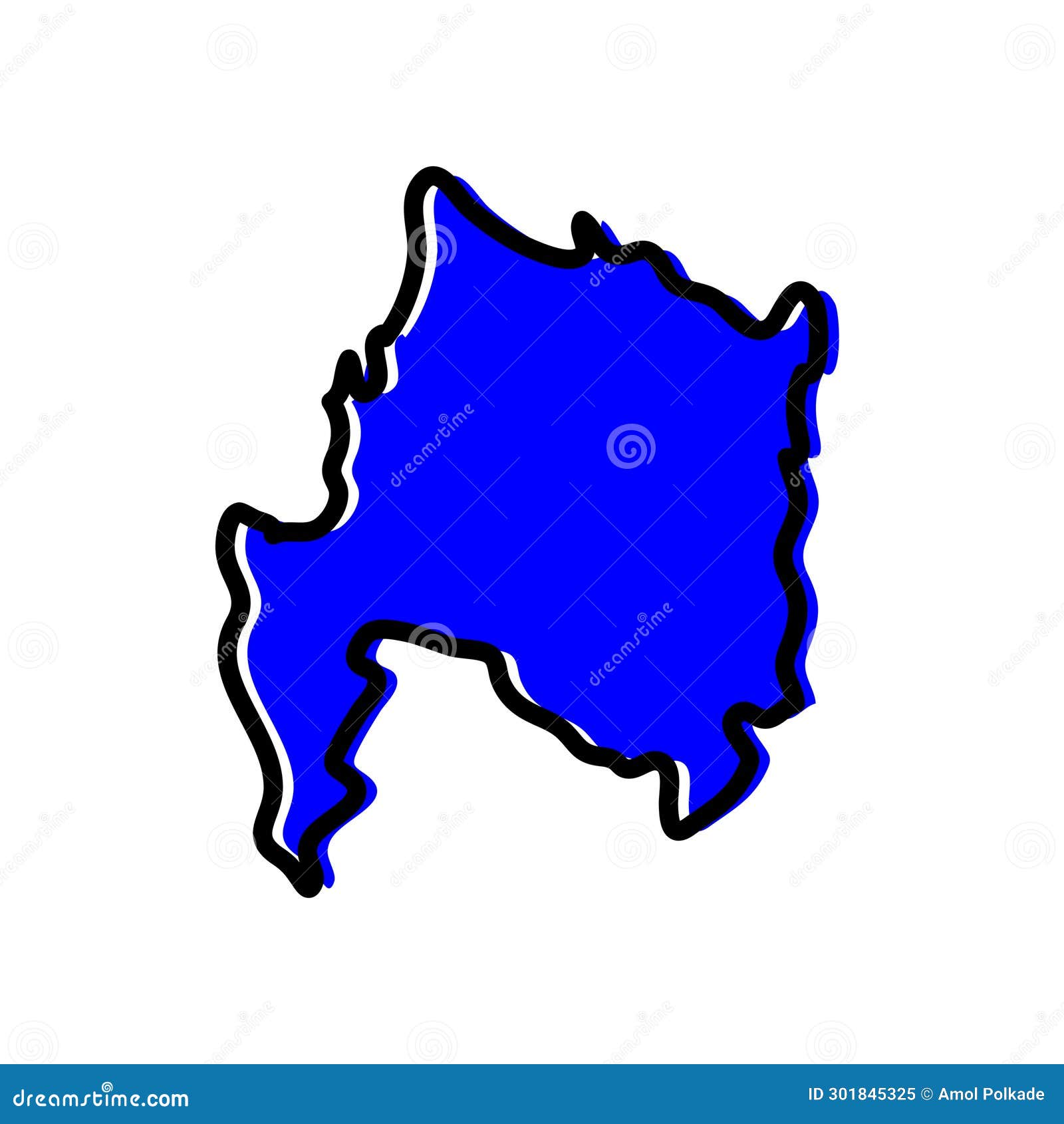 Chile Vector Map Isolated On White Background. High-Detailed Black ...