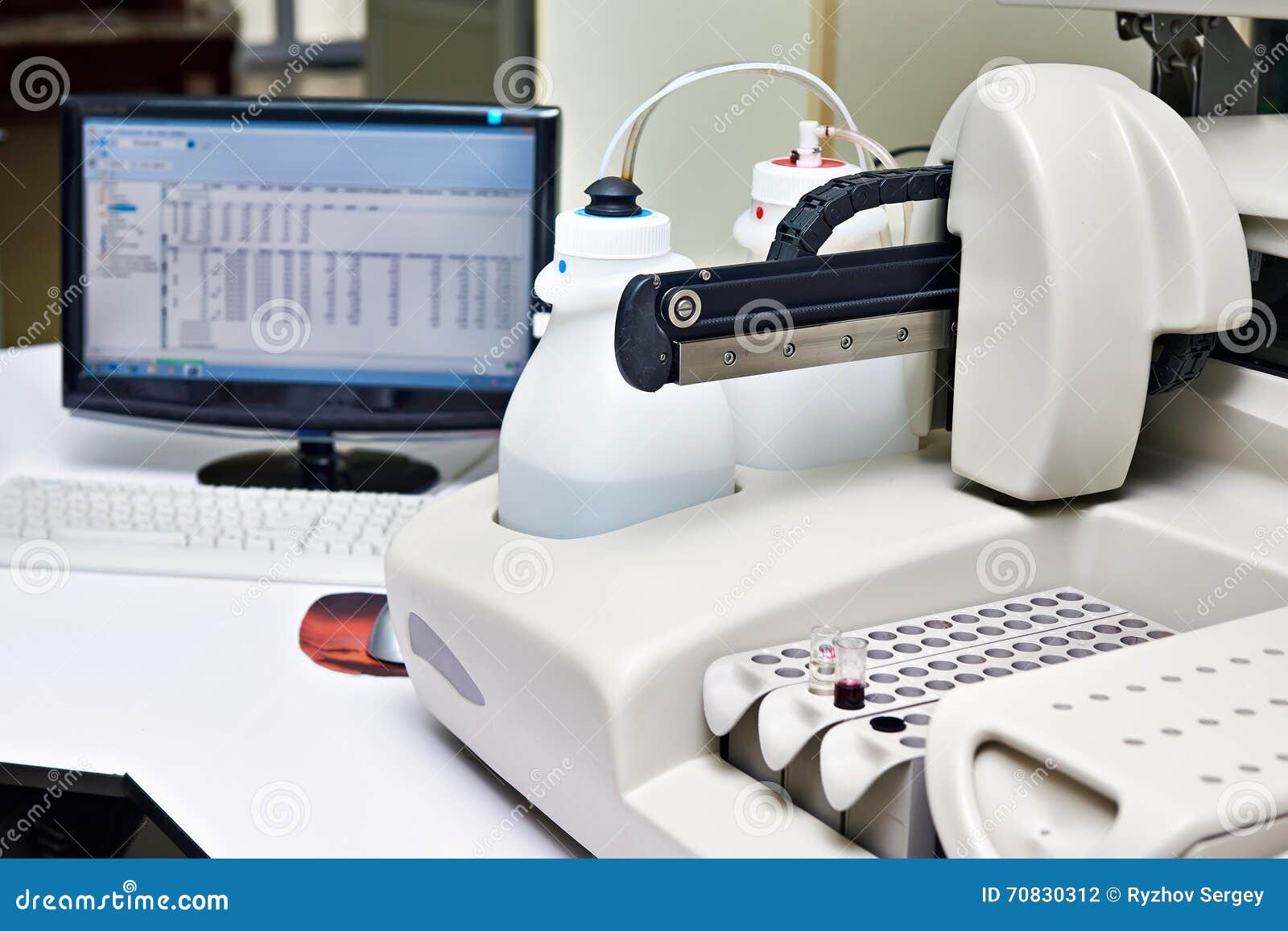 Biochemical Analyzer in Laboratory Stock Photo - Image of electronics ...