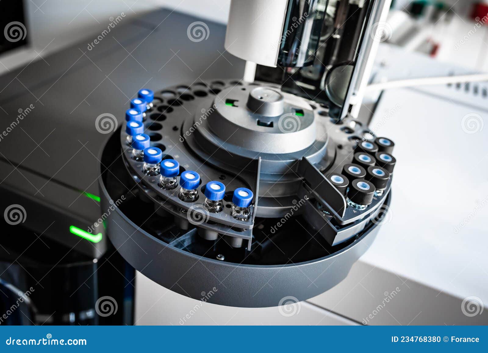 Biochemical Analyzer with Small Glass Test Tubes Stock Photo - Image of ...