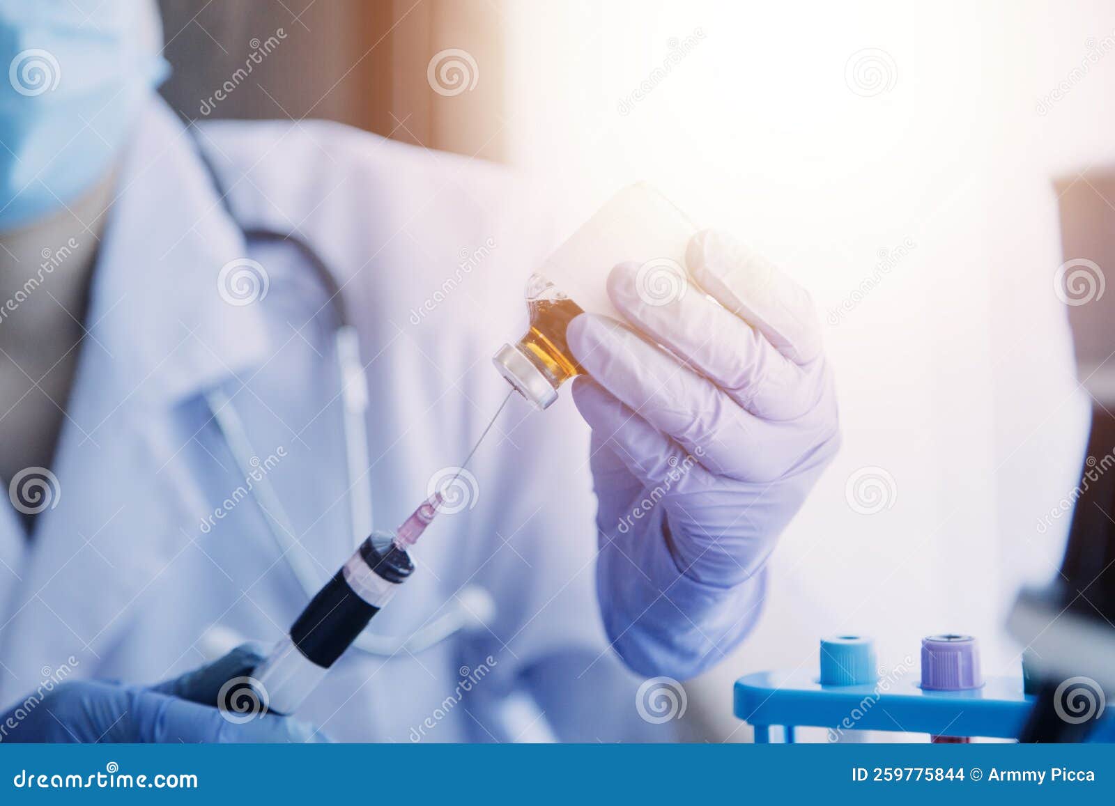 Biochemical Research Scientist Team Working with Microscope for ...
