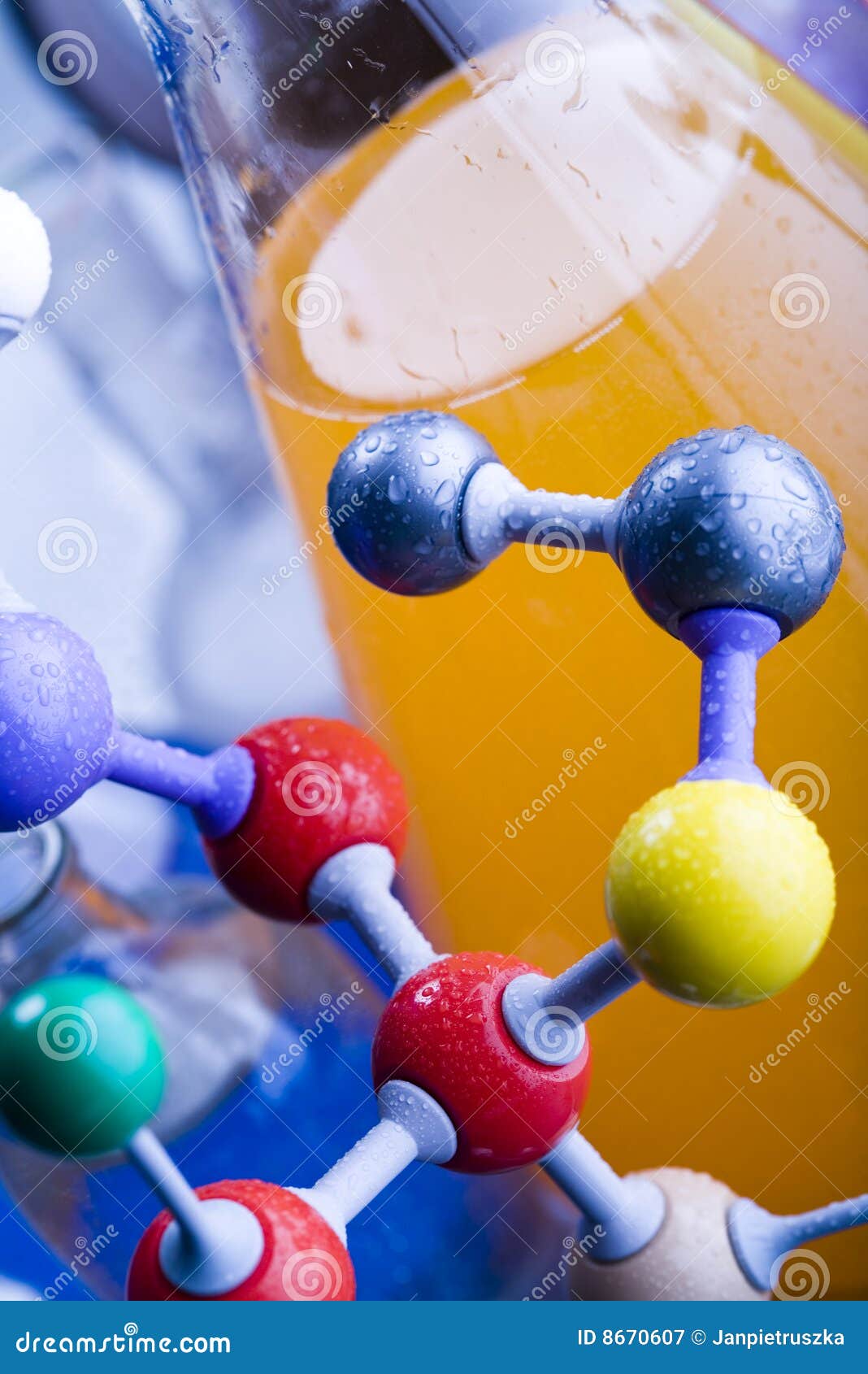 Biochemie und Atom stockbild. Bild von apparat, atom, blau - 8670607