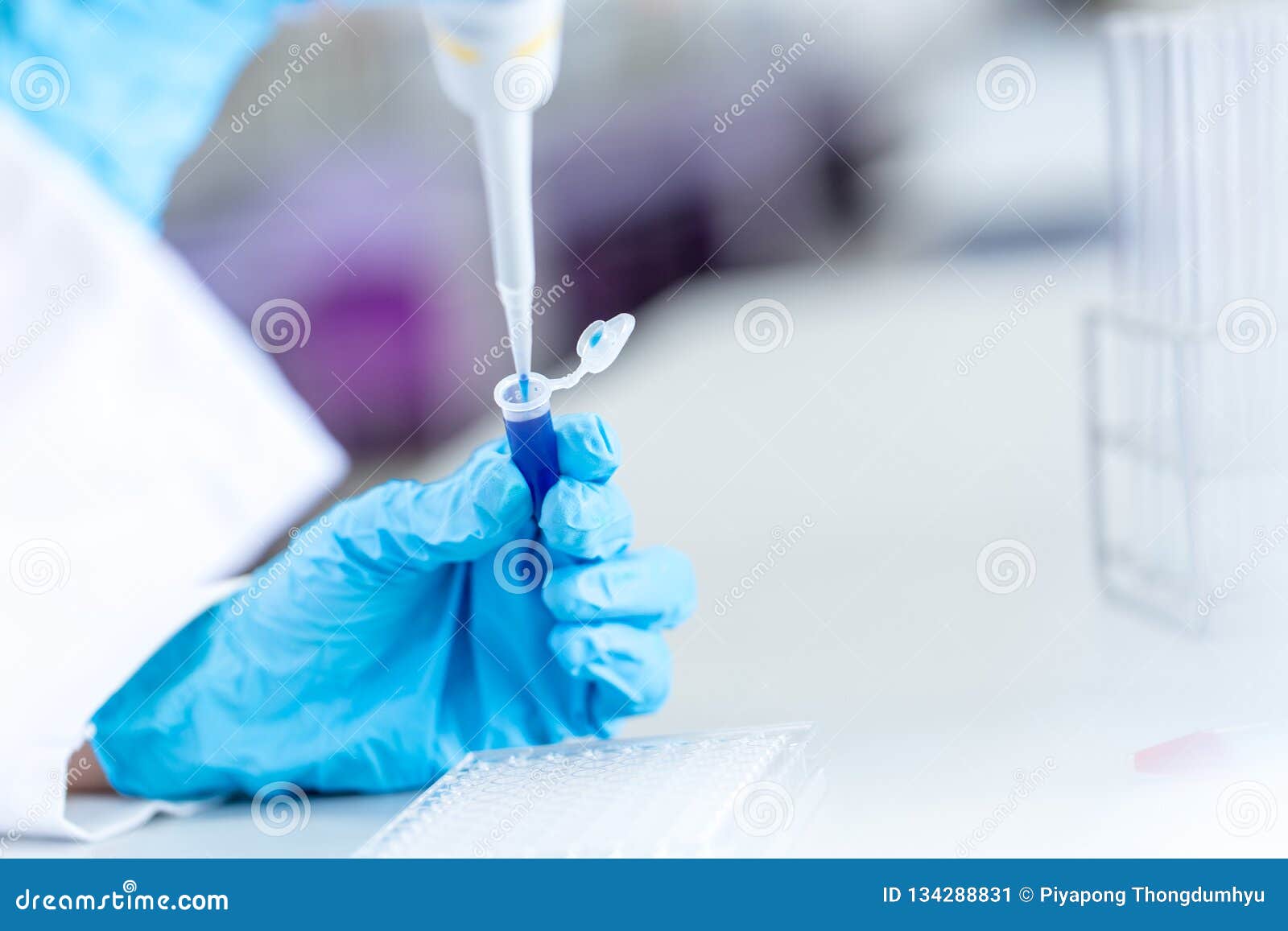 Biochemische Analyse Und Chemische Analyse Im Labor Stockbild - Bild ...