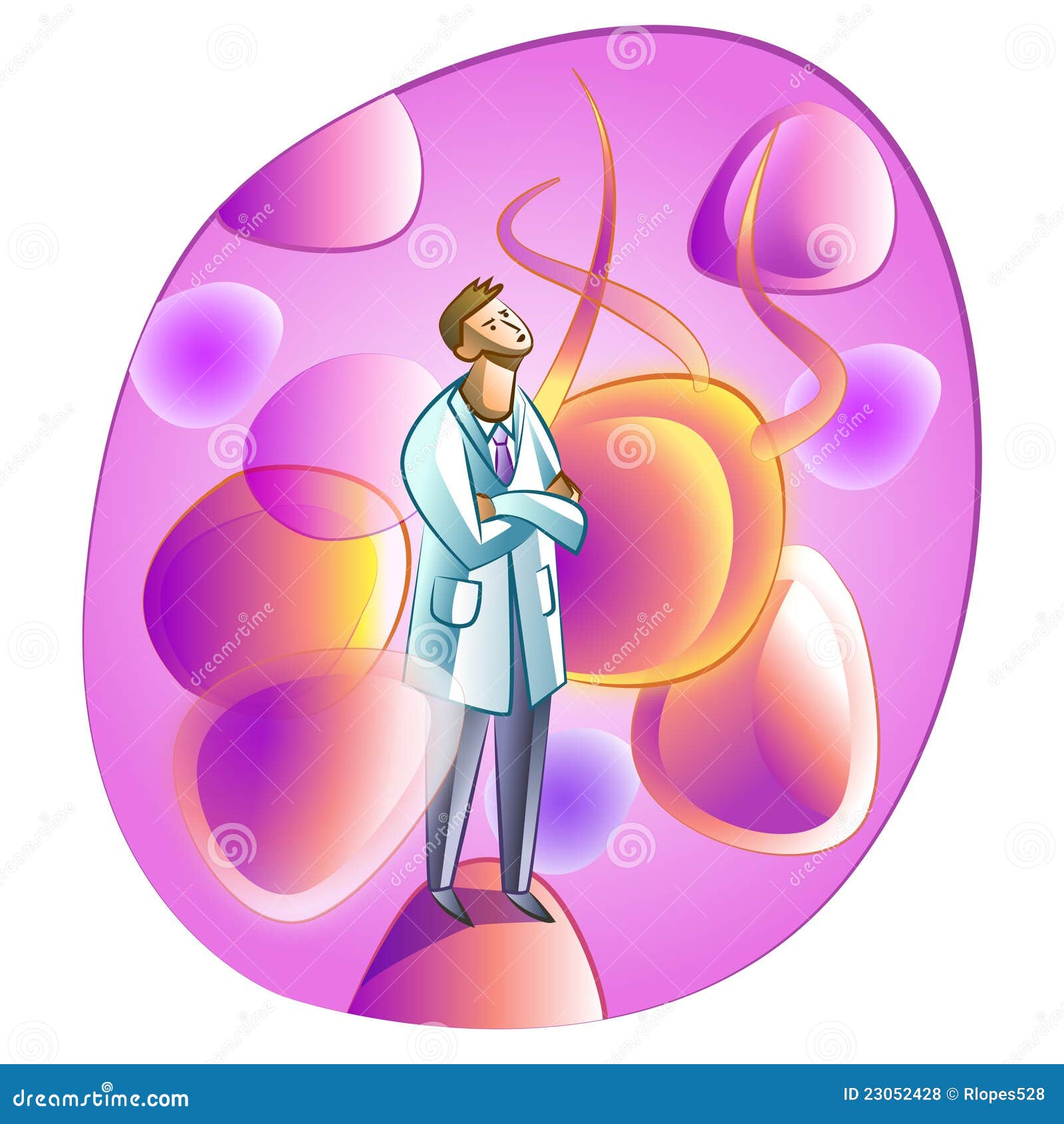 Biochemist / Biologist stock illustration. Illustration of biology ...