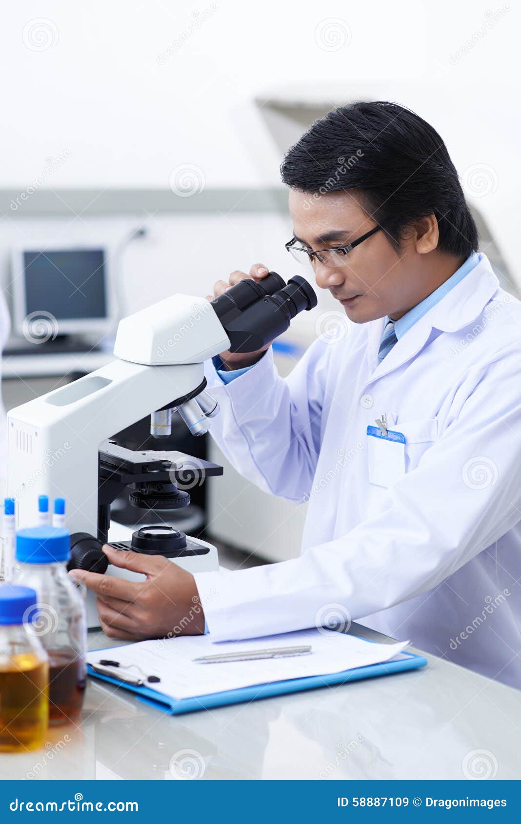Biochemist stock image. Image of researcher, vietnamese - 58887109