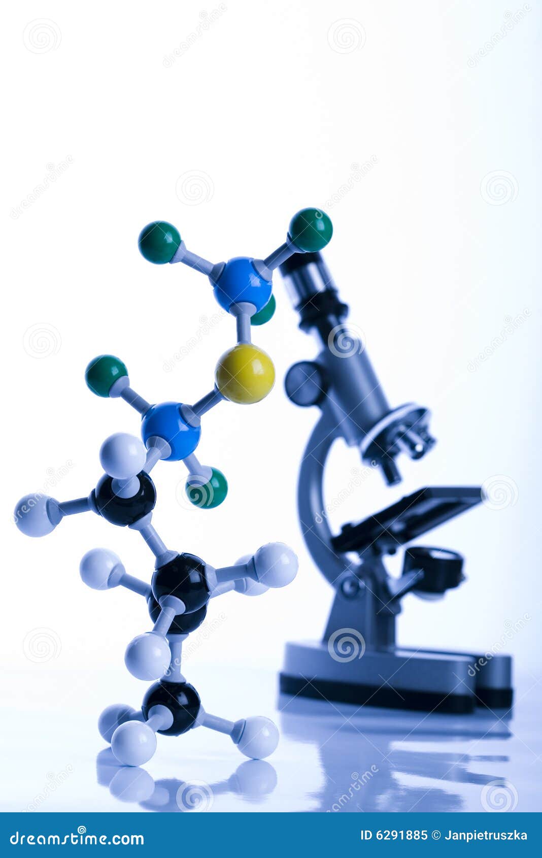 Biochemistry and atom stock image. Image of life, blue - 6291885