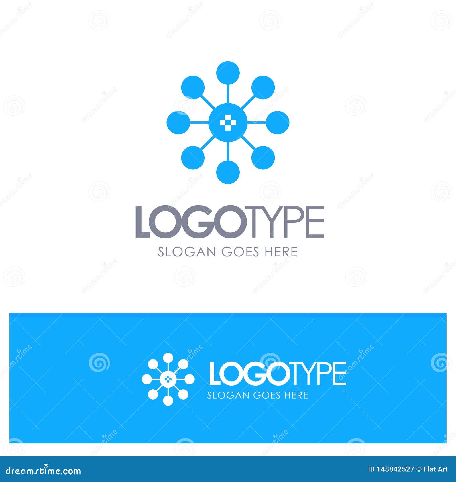 Biochemistry, Biology, Cell, Chemistry Blue Solid Logo with Place for ...