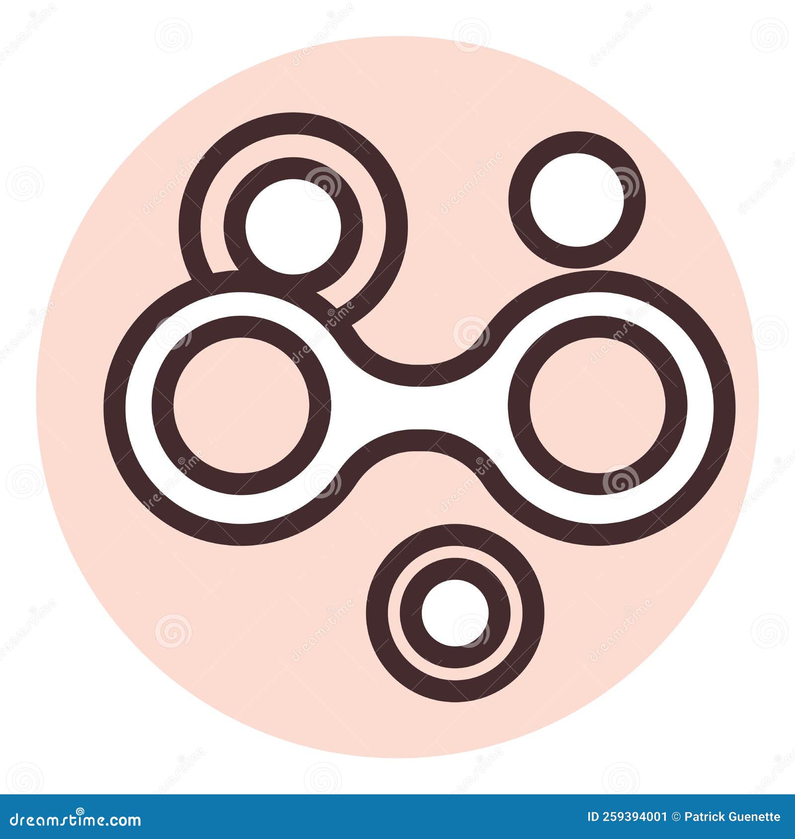 Biochemistry cells, icon stock vector. Illustration of spiral - 259394001