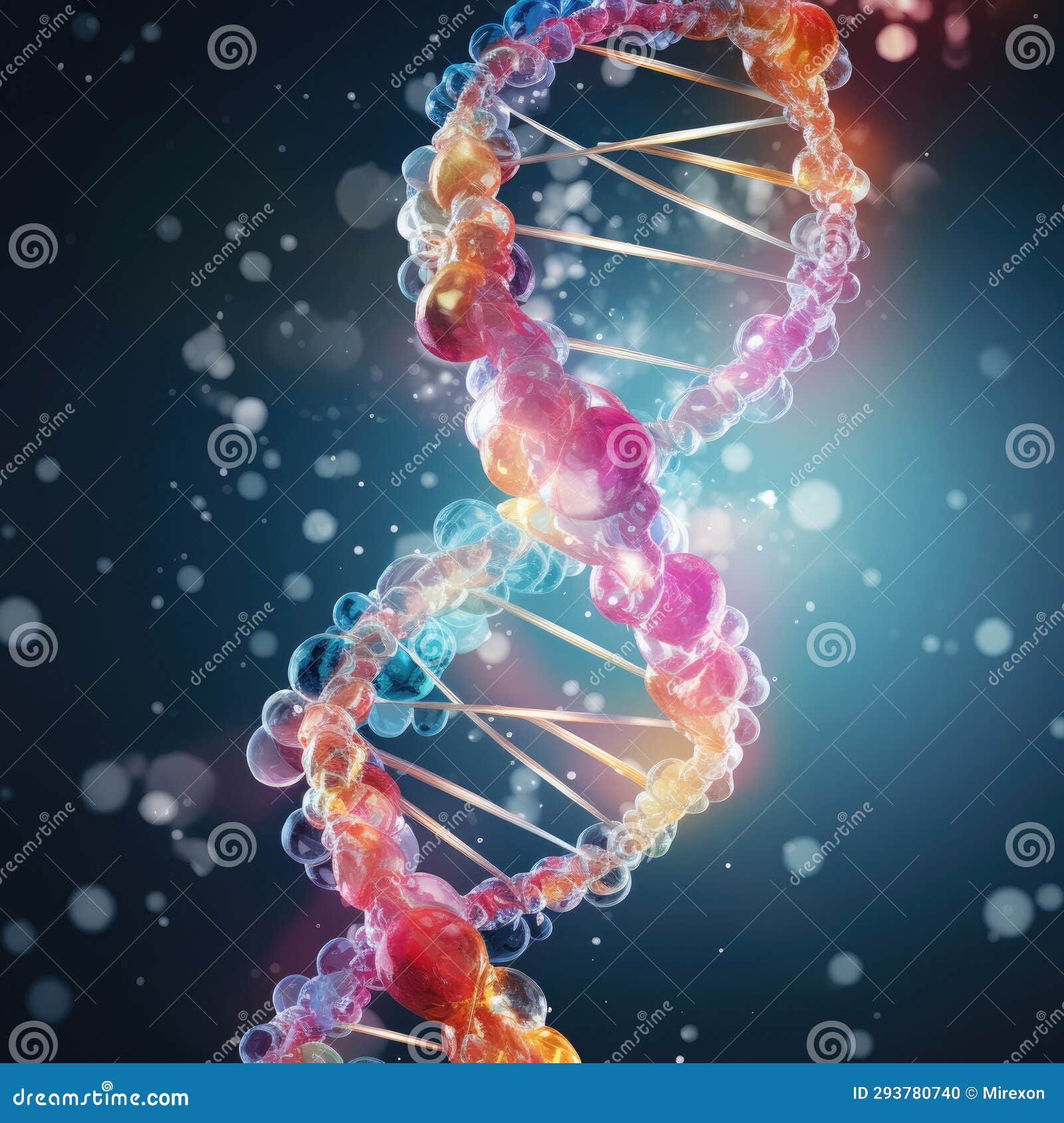 Biochemistry Concept with DNA Molecule. Genetics Information Concept ...
