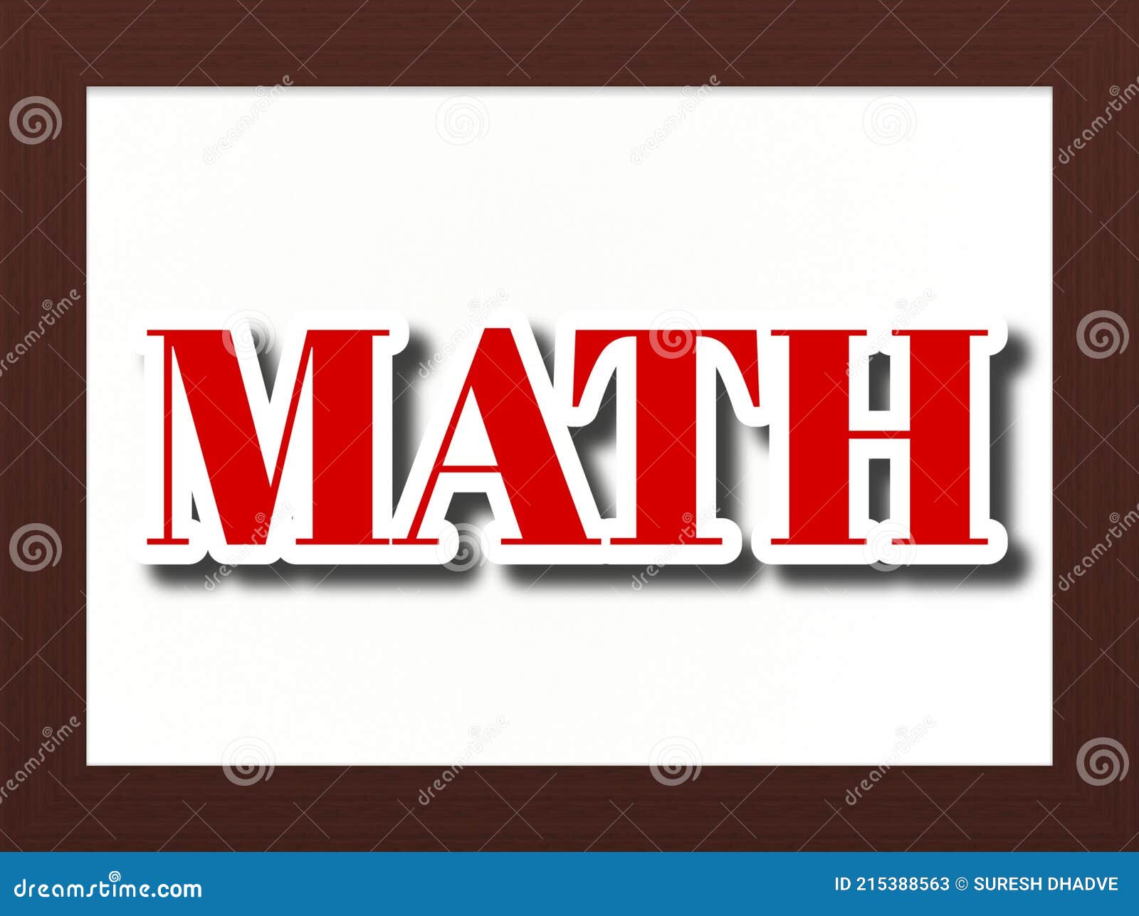 Math 3d Text Inside the Frame Illustration Stock Illustration ...