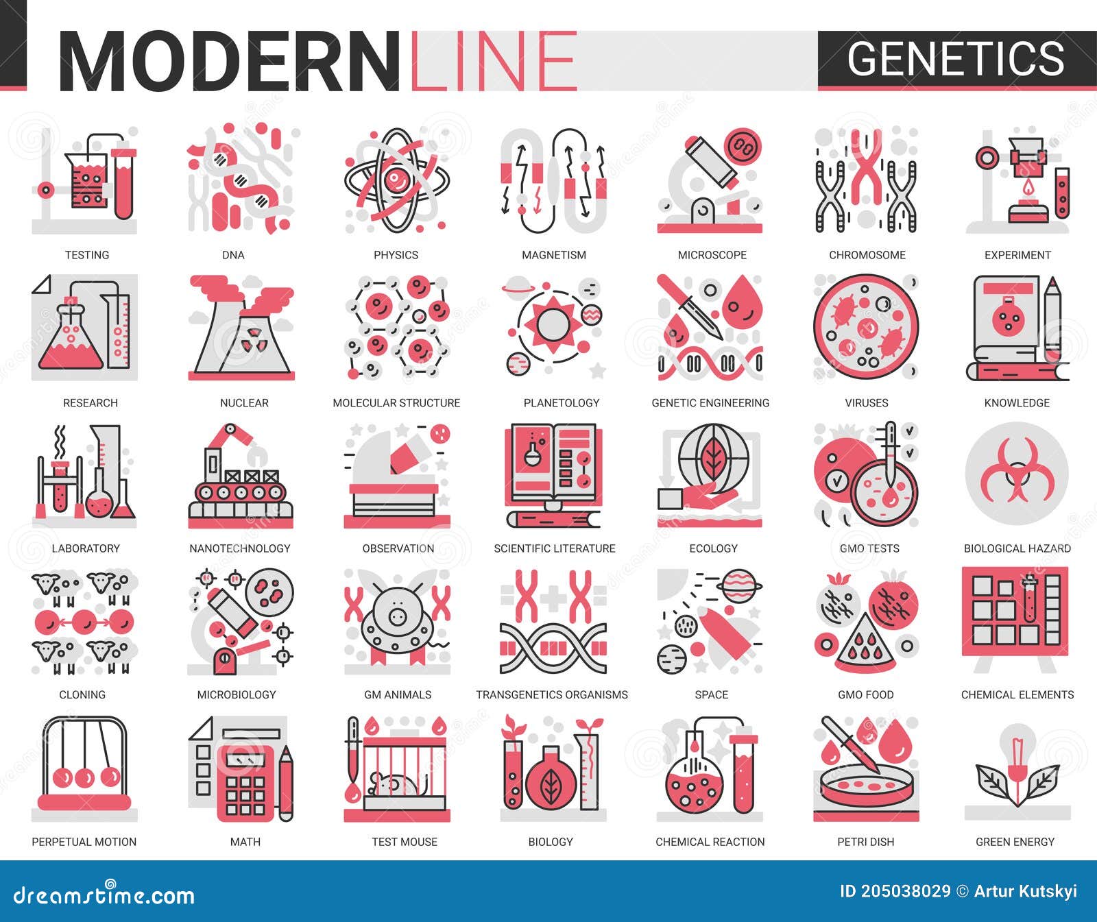 Biochemistry Genetics Black Mini Concept Icons And Infographic Symbols ...