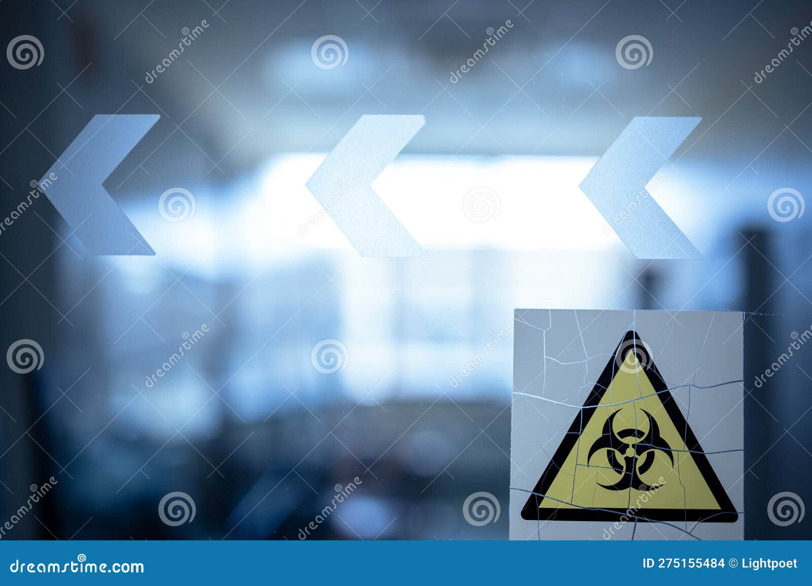 Biochemistry Lab with Biohazard Sign Stock Photo - Image of alert ...
