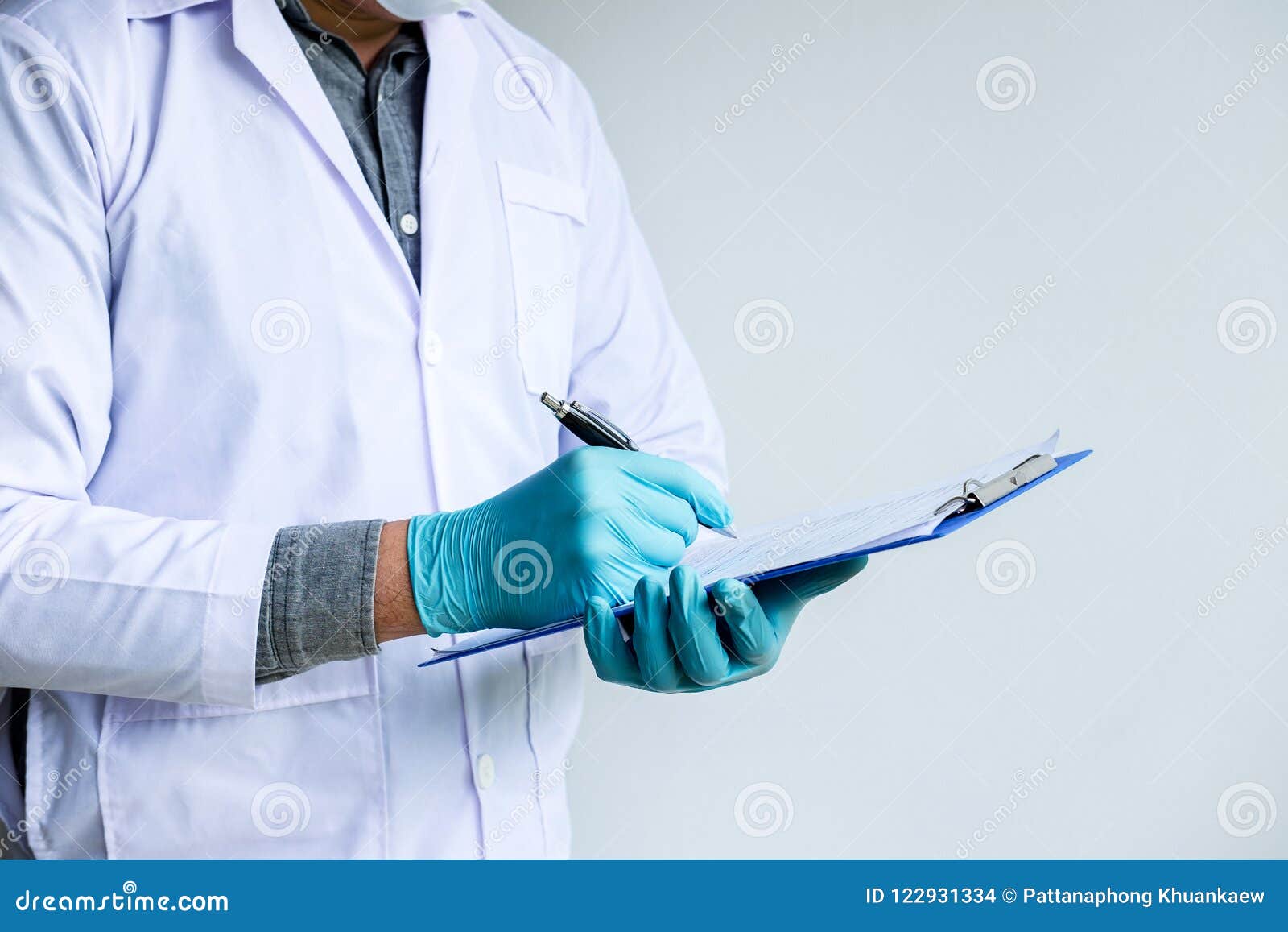 Biochemistry Laboratory Research, Chemist is Analyzing Sample an Stock ...