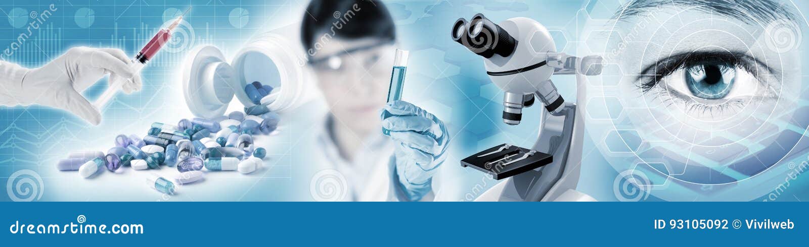 Biochemistry and Pharmaceutical Research Concept Stock Illustration ...