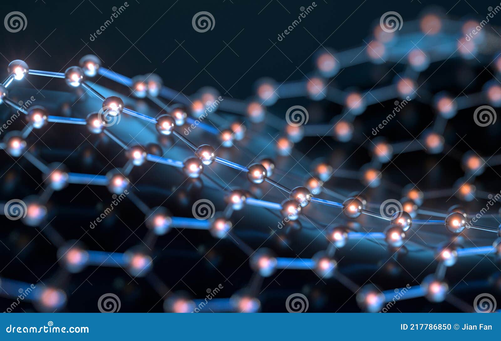 Biochemistry Scientific Node, Molecular Connection, 3d Rendering Stock ...