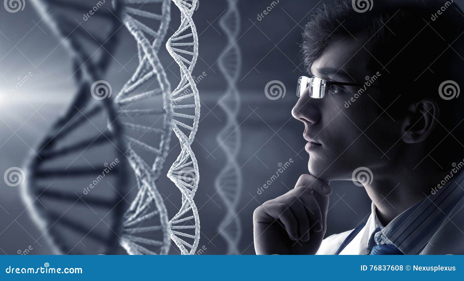 Biochemistry Scientist at Work . Mixed Media Stock Photo - Image of ...