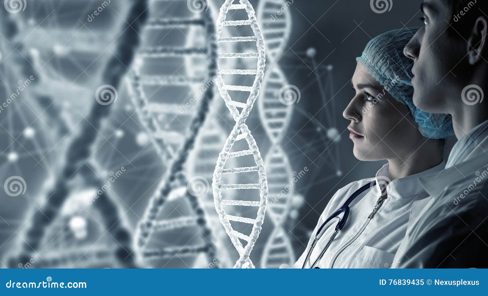 Biochemistry Scientists at Work . Mixed Media Stock Image - Image of ...