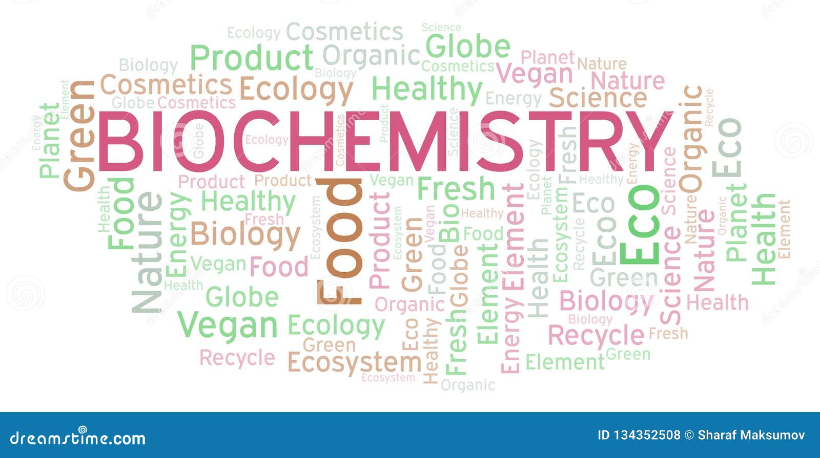 Biochemistry word cloud stock illustration. Illustration of organic ...