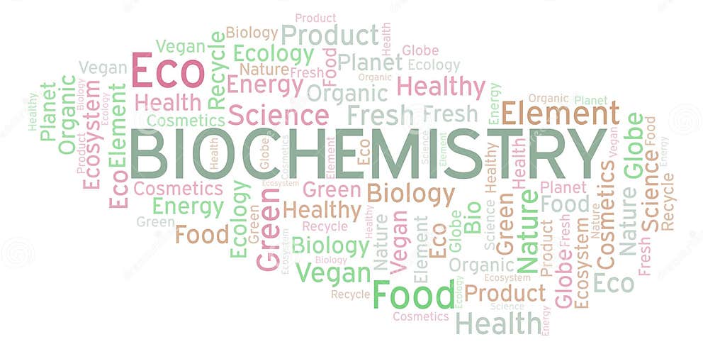 Biochemistry word cloud. stock illustration. Illustration of fonts ...