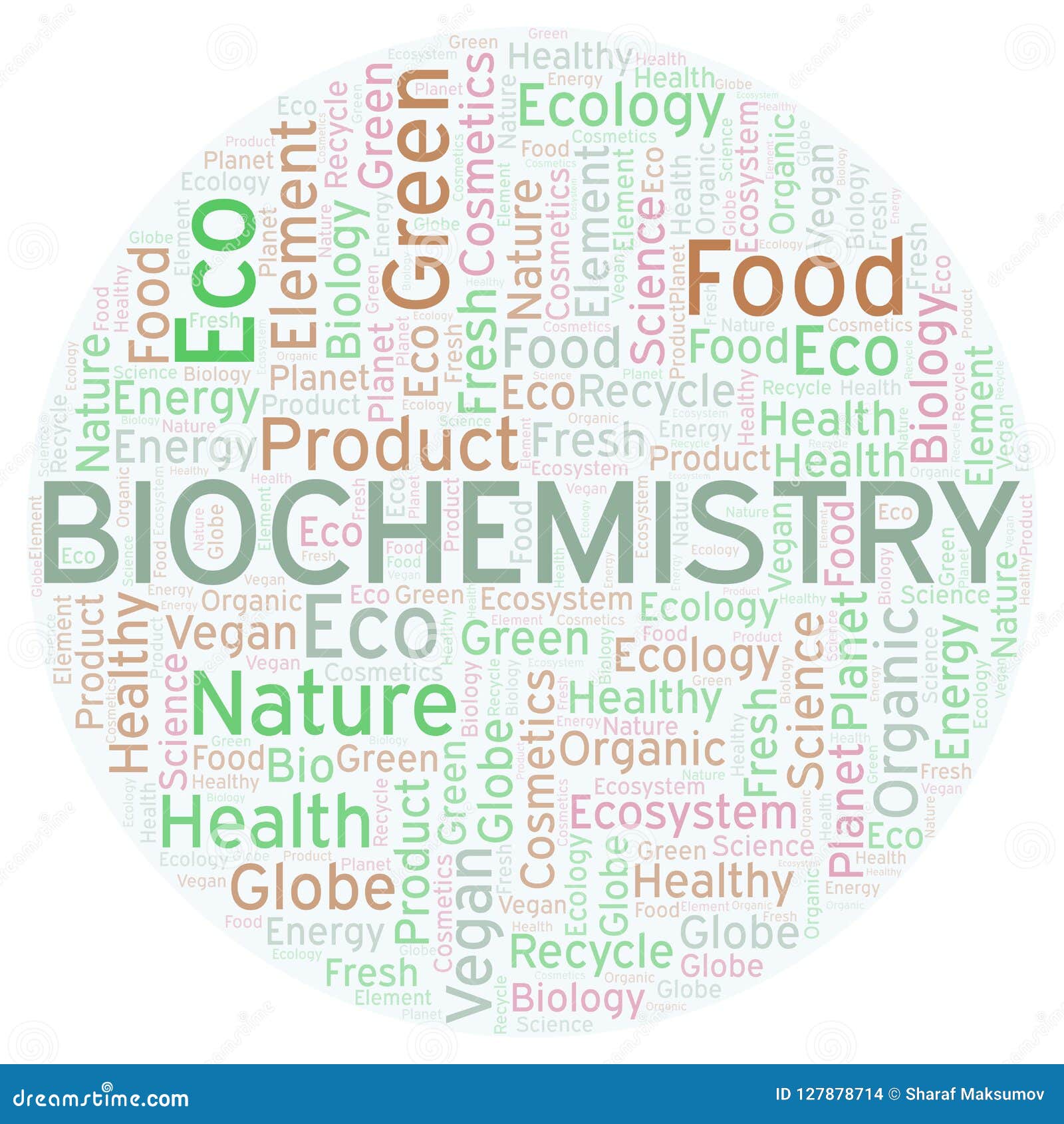 Biochemistry word cloud. stock illustration. Illustration of white ...