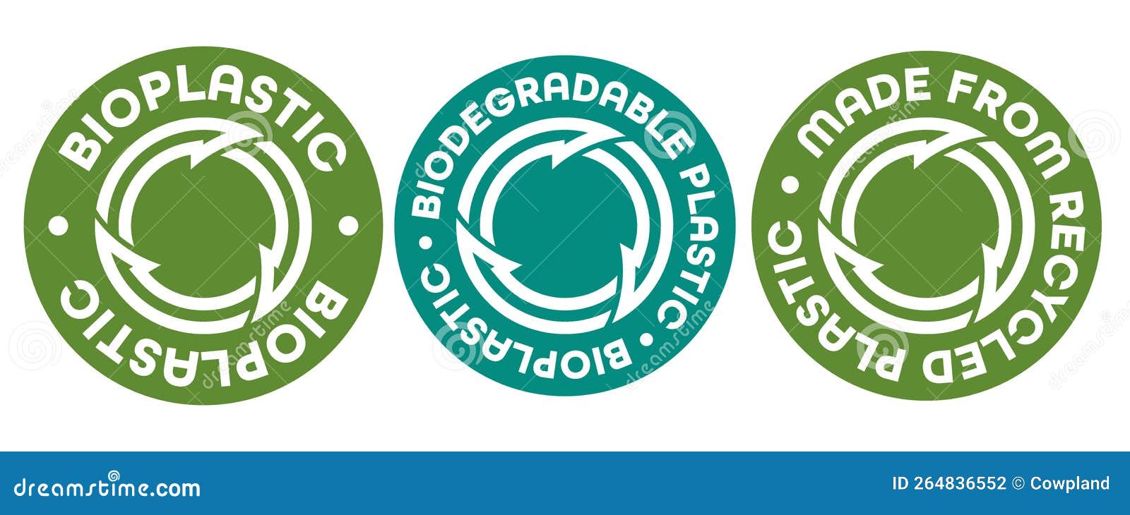 Biodegradable and Recycled Plastic Stock Vector - Illustration of ...