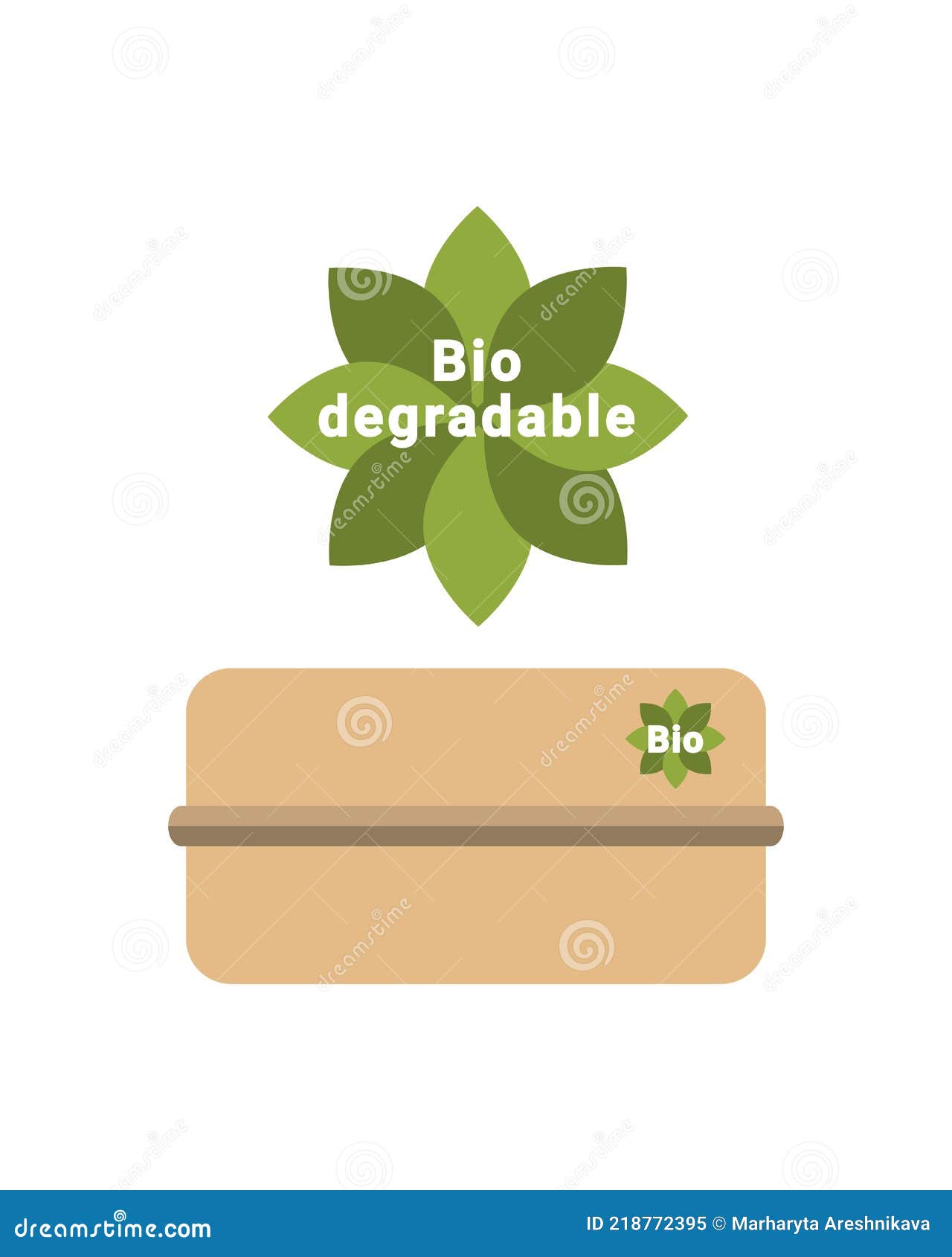 Biodegradable Box, Container, Package. Logo, Sign, Emblem, Signal ...