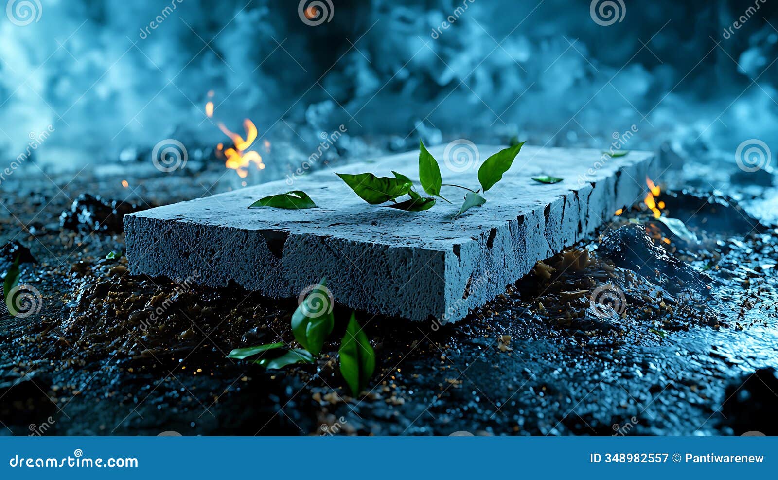 Biodegradable Composite Material during Decomposition Process Stock ...