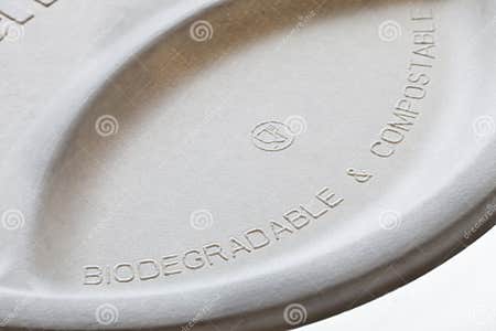 Biodegradable and Compostable Paper Plate Stock Photo - Image of ...