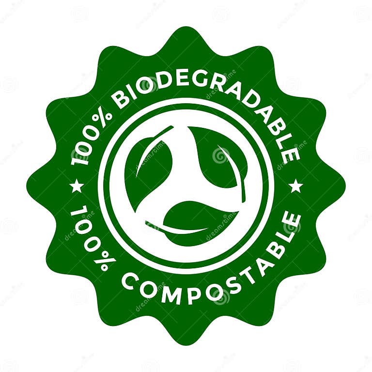 100 Biodegradable and Compostable Vector Badge Template. this Design ...