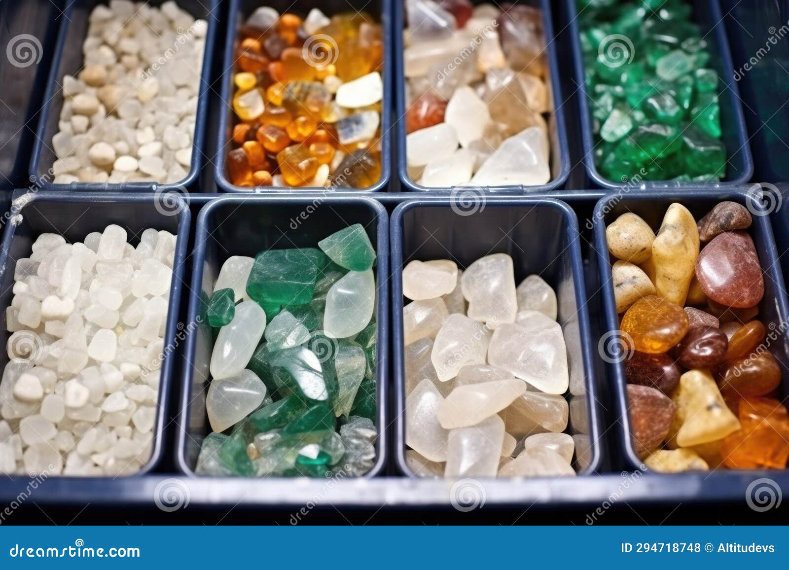 Biodegradable Containers Used for Gemstone Storage in a Facility Stock ...